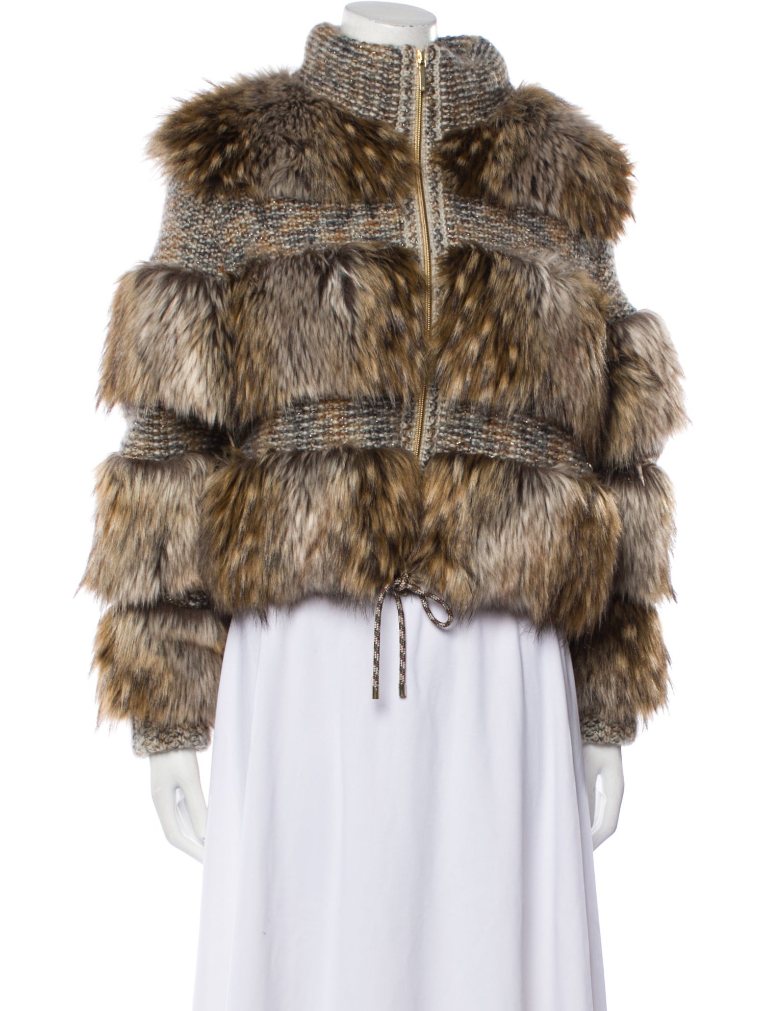 Chanel 2018 Faux Fur Jacket - Neutrals Jackets, Clothing - CHA1047962 ...