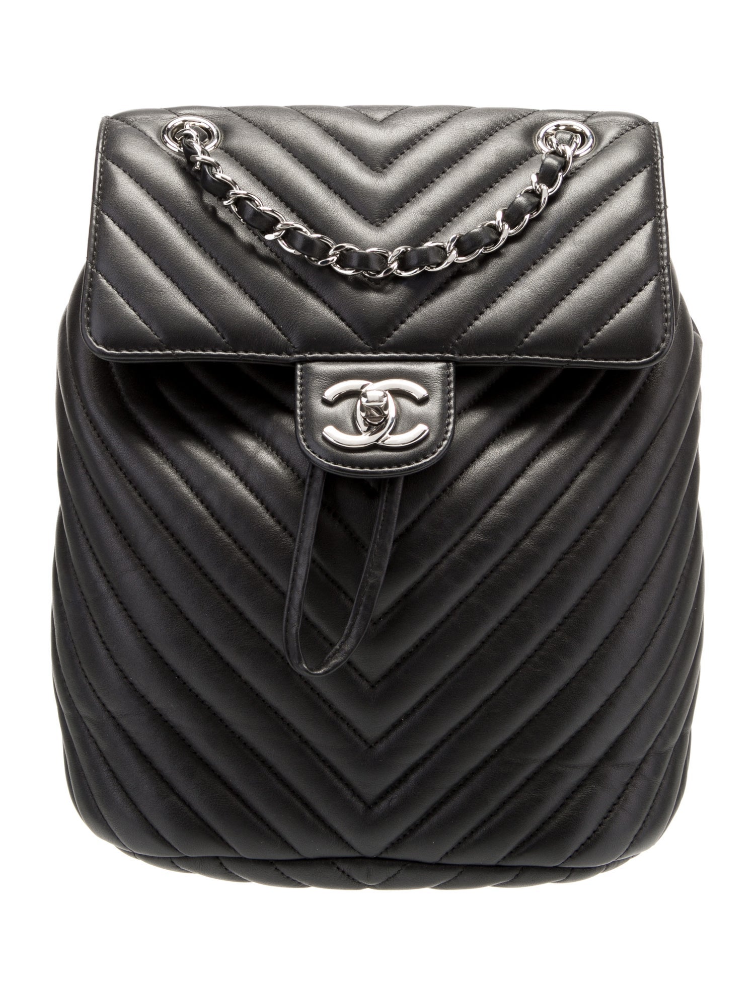 Chanel Chevron Urban Spirit Backpack - Black Backpacks, Handbags ...