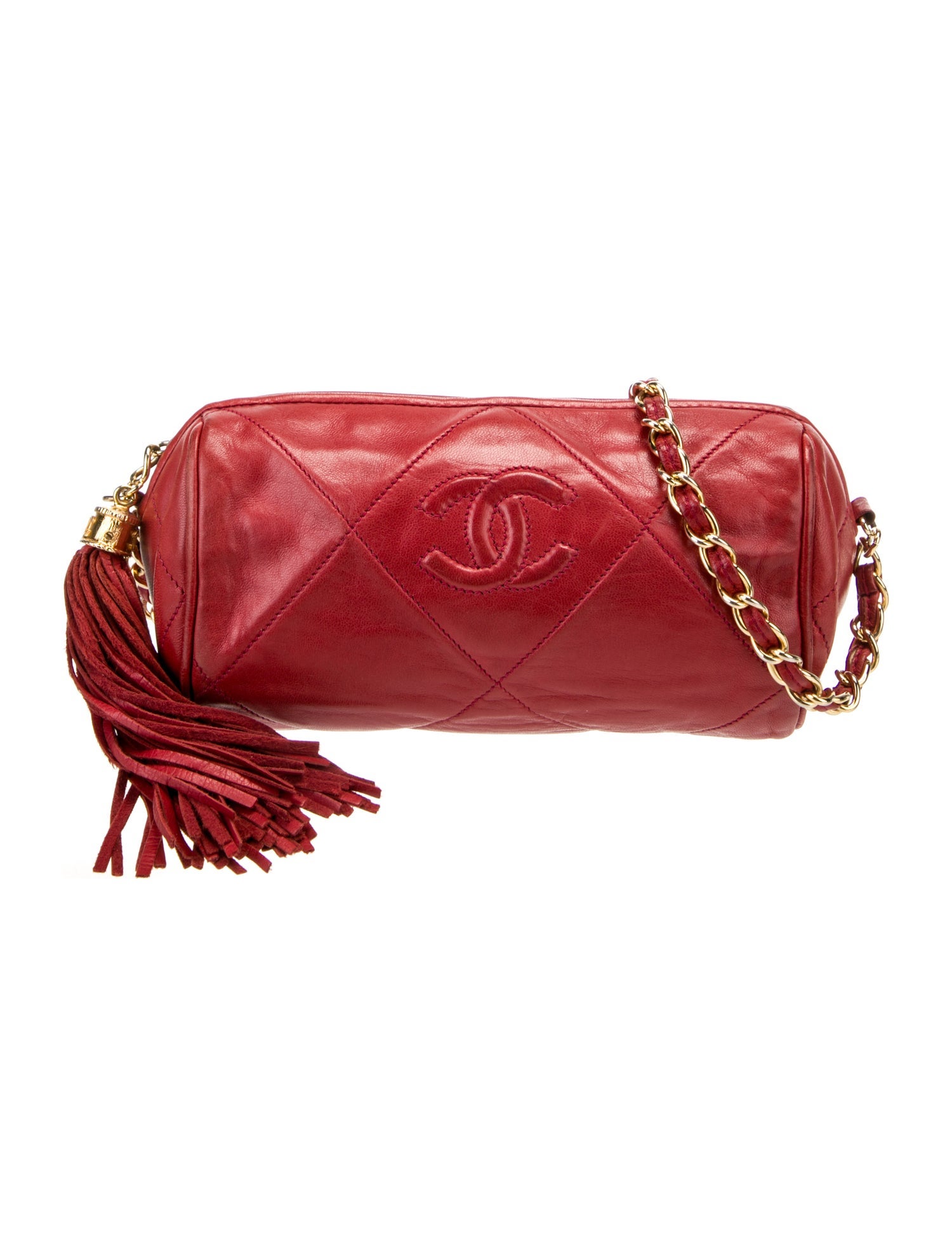 Chanel Quilted CC Tassel Crossbody - Red Crossbody Bags, Handbags ...
