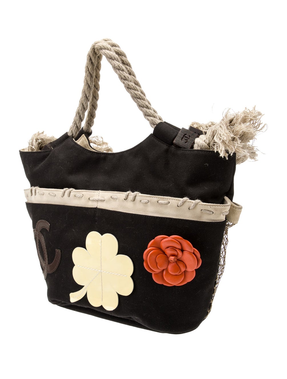 Chanel CC Camellia Rope Tote - Black Totes, Handbags - CHA1048984 | The ...
