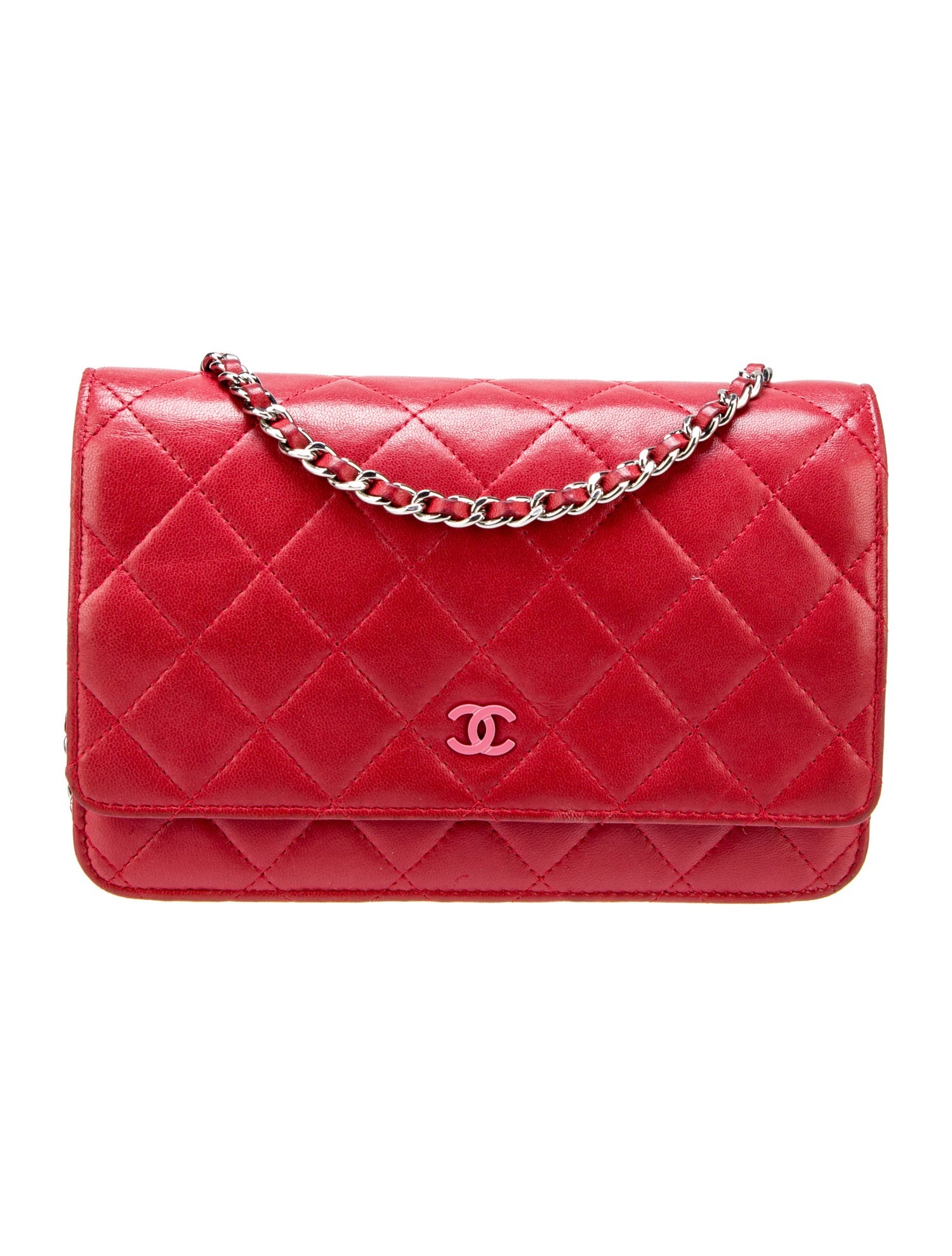 Chanel Patent Classic Wallet on Chain - Pink Crossbody Bags, Handbags ...