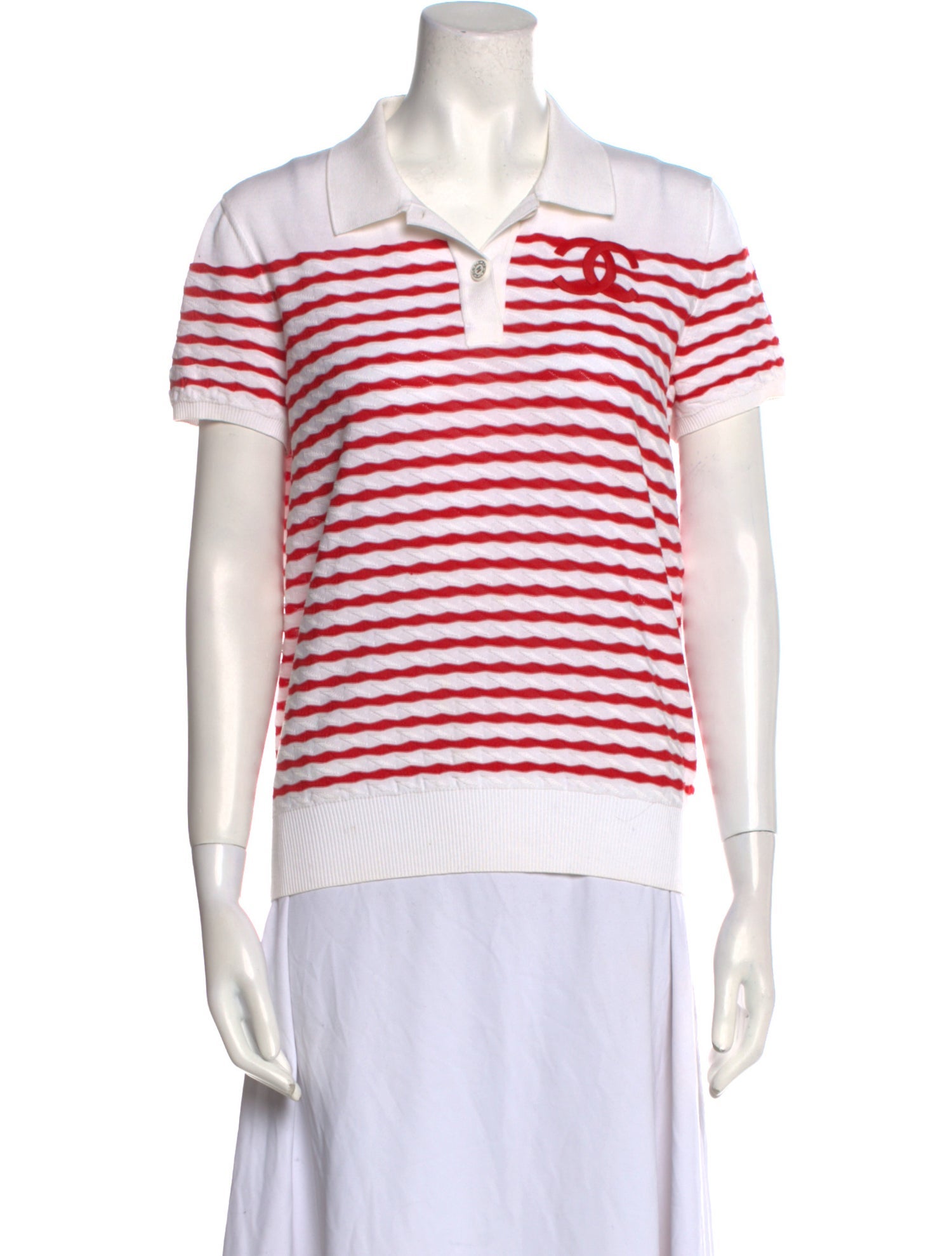 Chanel 2019 Striped Polo - Neutrals Tops, Clothing - CHA1049348 | The ...