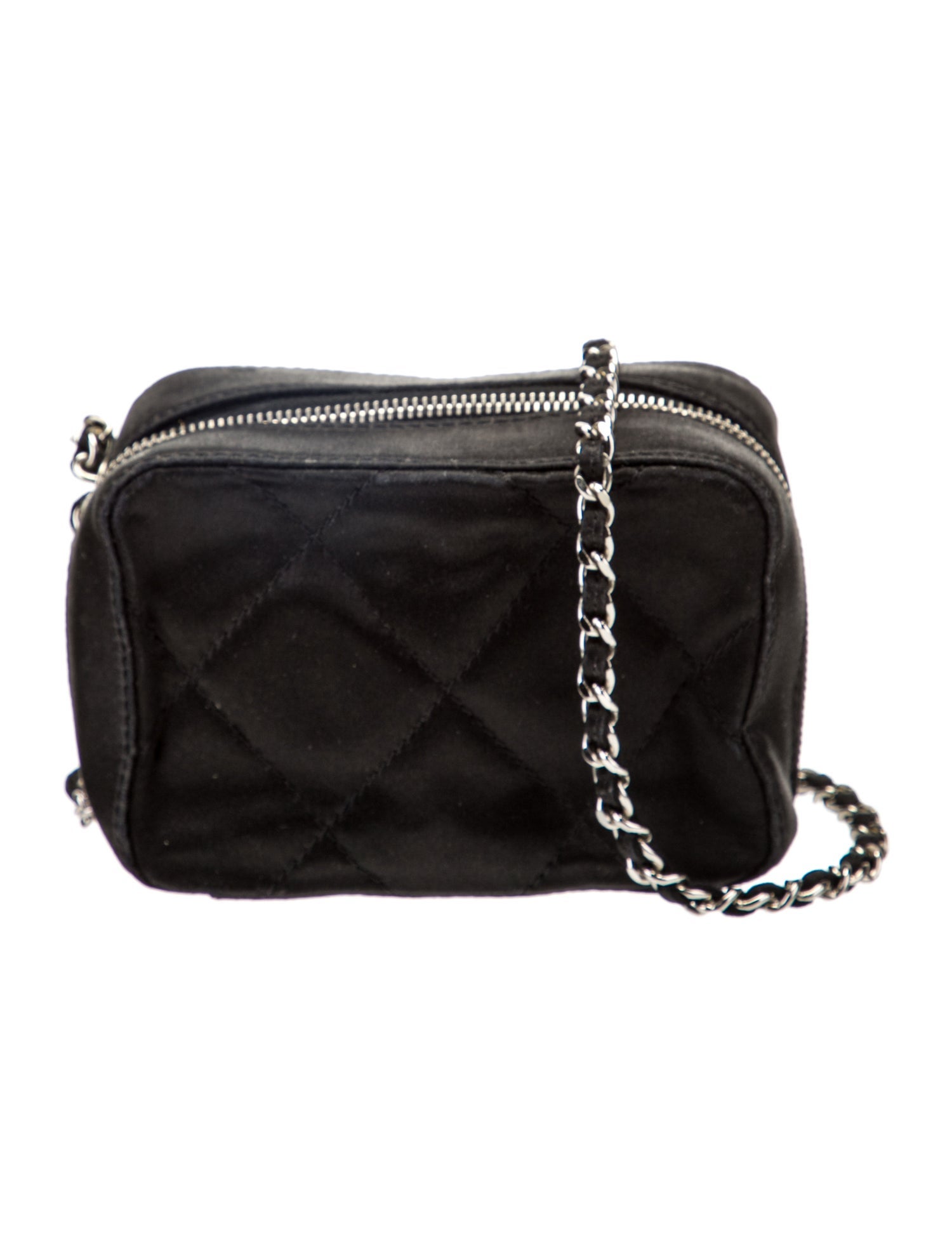 Chanel Mini Satin Quilted Camera Bag - Black Clutches, Handbags ...