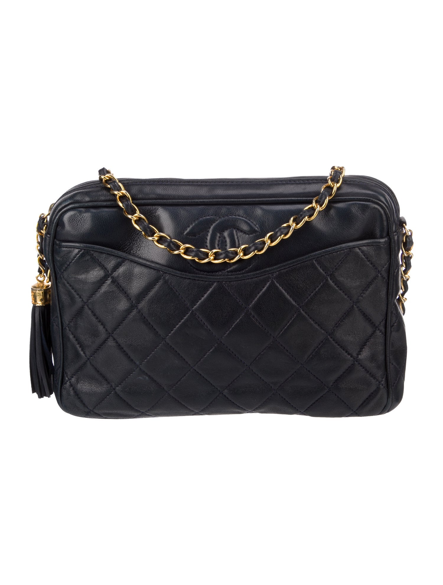 Chanel Vintage CC Tassel Camera Bag - Black Shoulder Bags, Handbags ...