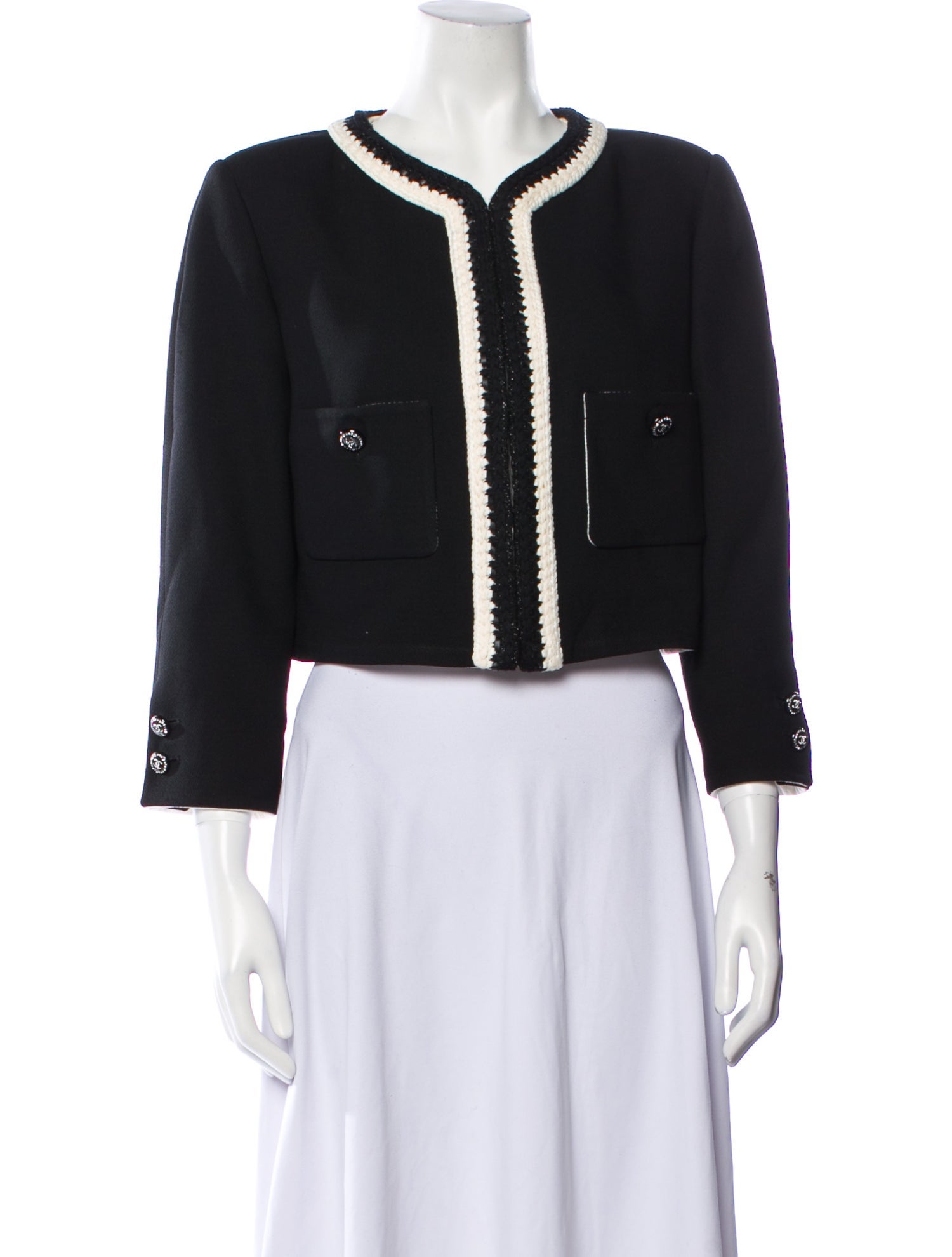 Chanel 2022 Silk Evening Jacket - Black Jackets, Clothing - CHA1050558 ...