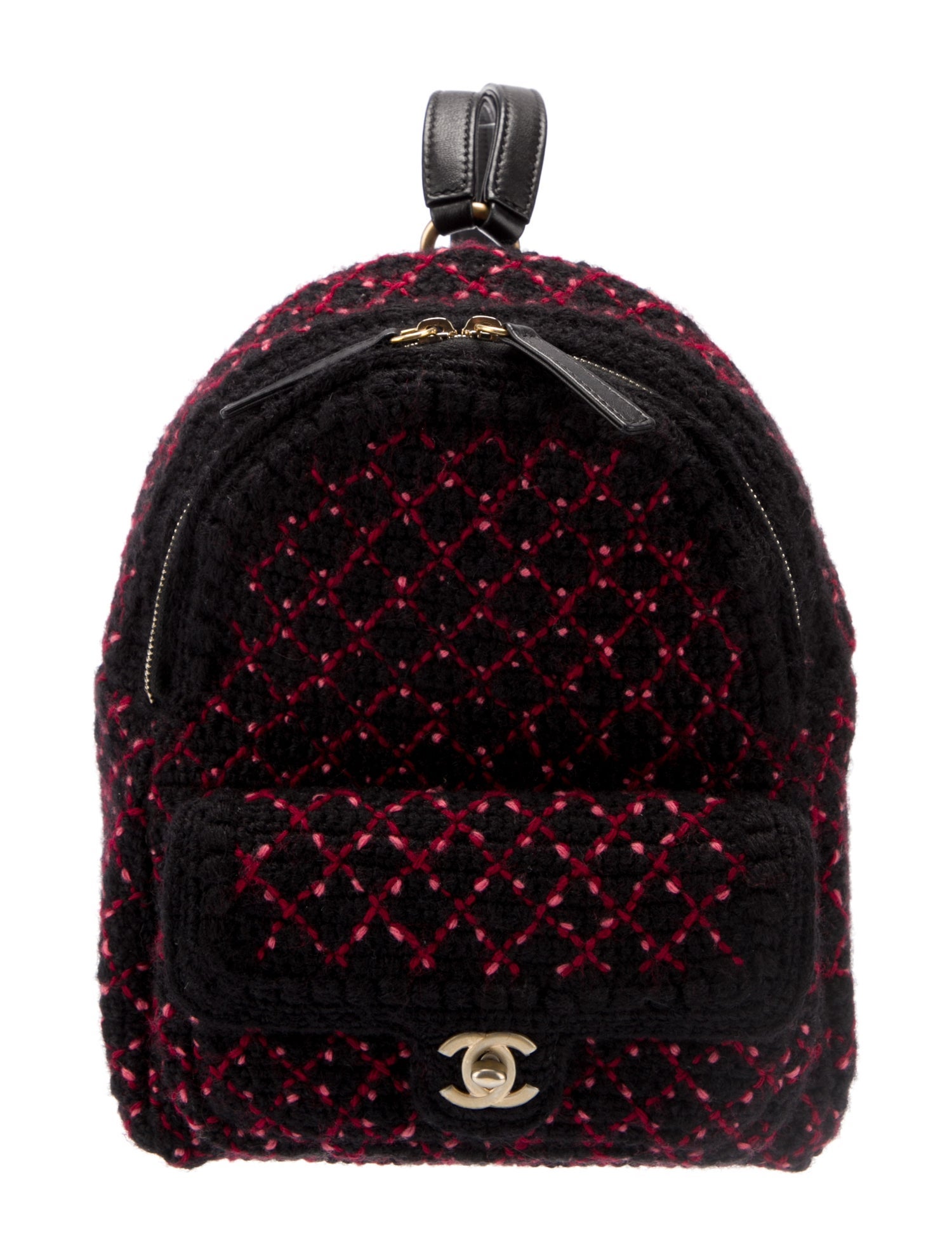 Chanel Mini Tweed Backpack - Black Backpacks, Handbags - CHA1052051 ...
