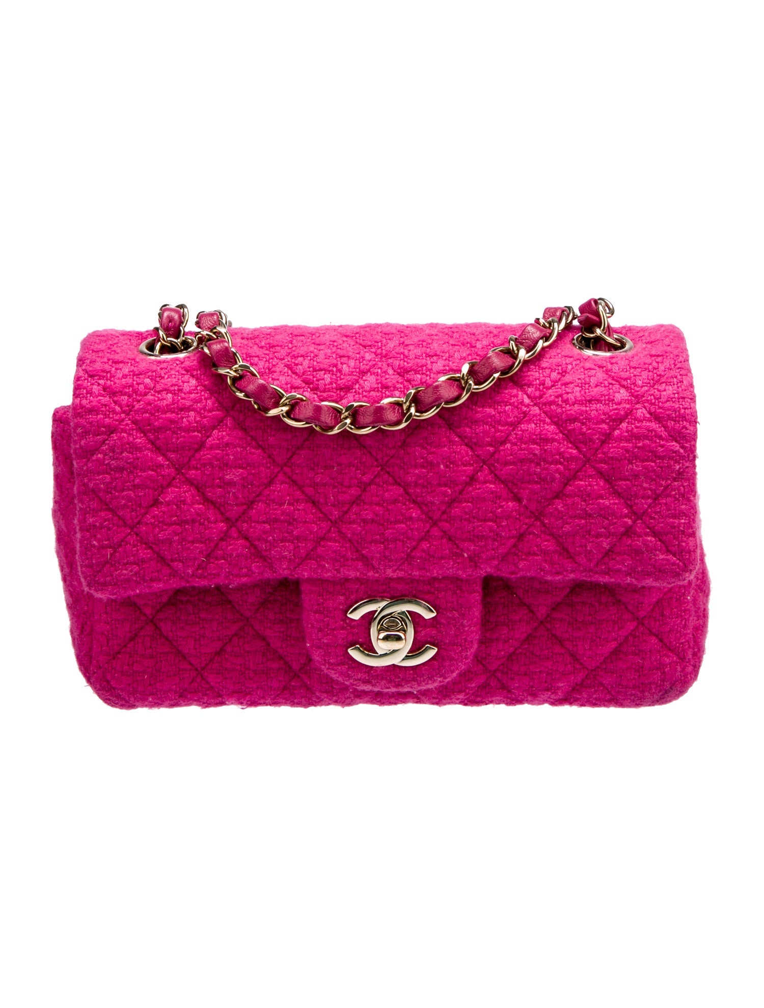 Chanel Rectangular Mini Classic Tweed Flap - Blue Crossbody Bags ...