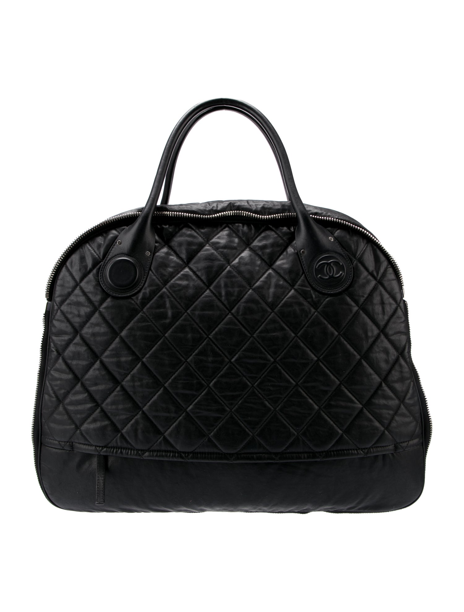 Chanel CC Quilted Tassel Duffel Bag - Black Luggage and Travel ...