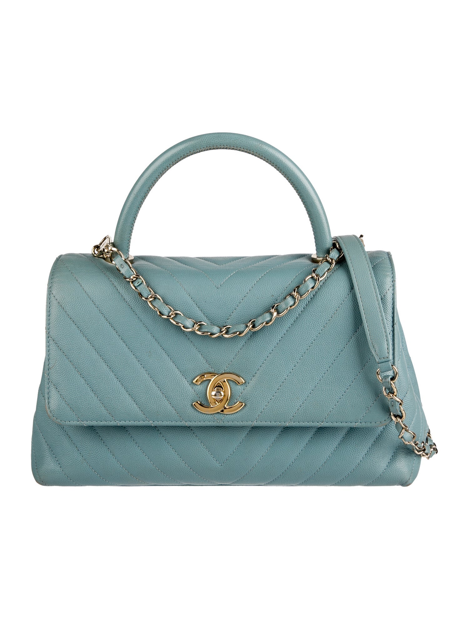 Chanel Mini Chevron So Black Coco Handle Bag - Black Handle Bags ...