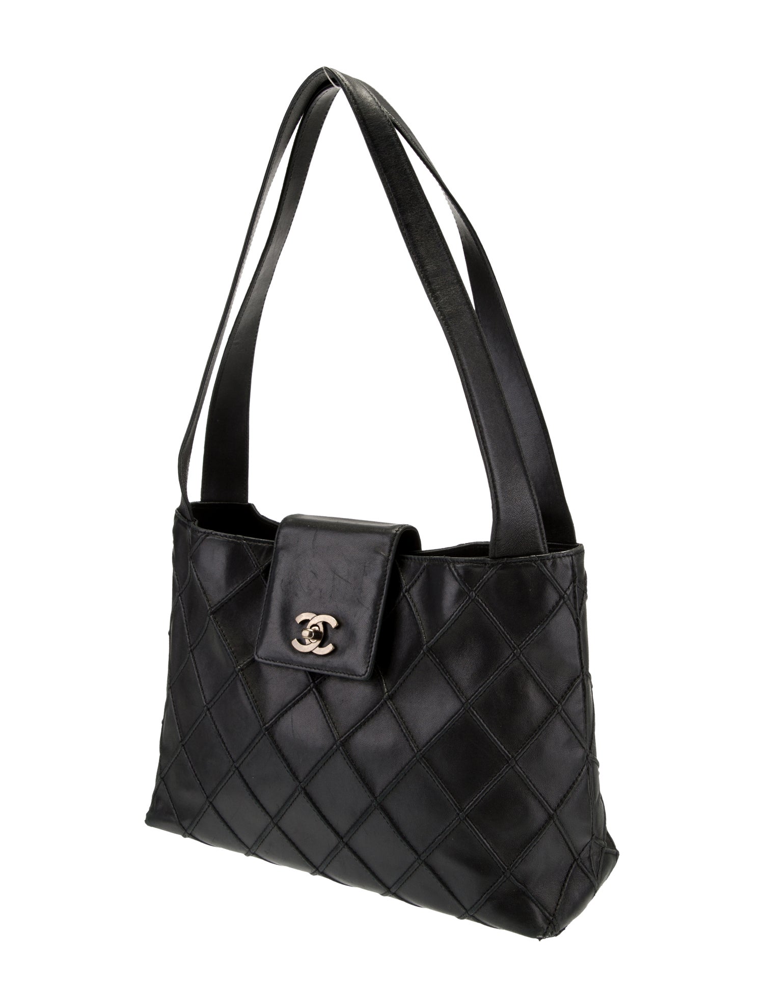 Chanel Diamond Stitch CC Shoulder Bag - Black Shoulder Bags, Handbags ...