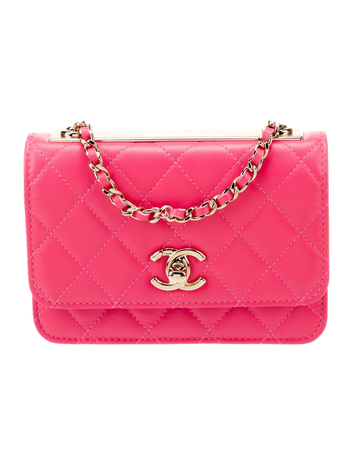 Chanel Mini Trendy CC Wallet On Chain - Pink Crossbody Bags, Handbags ...