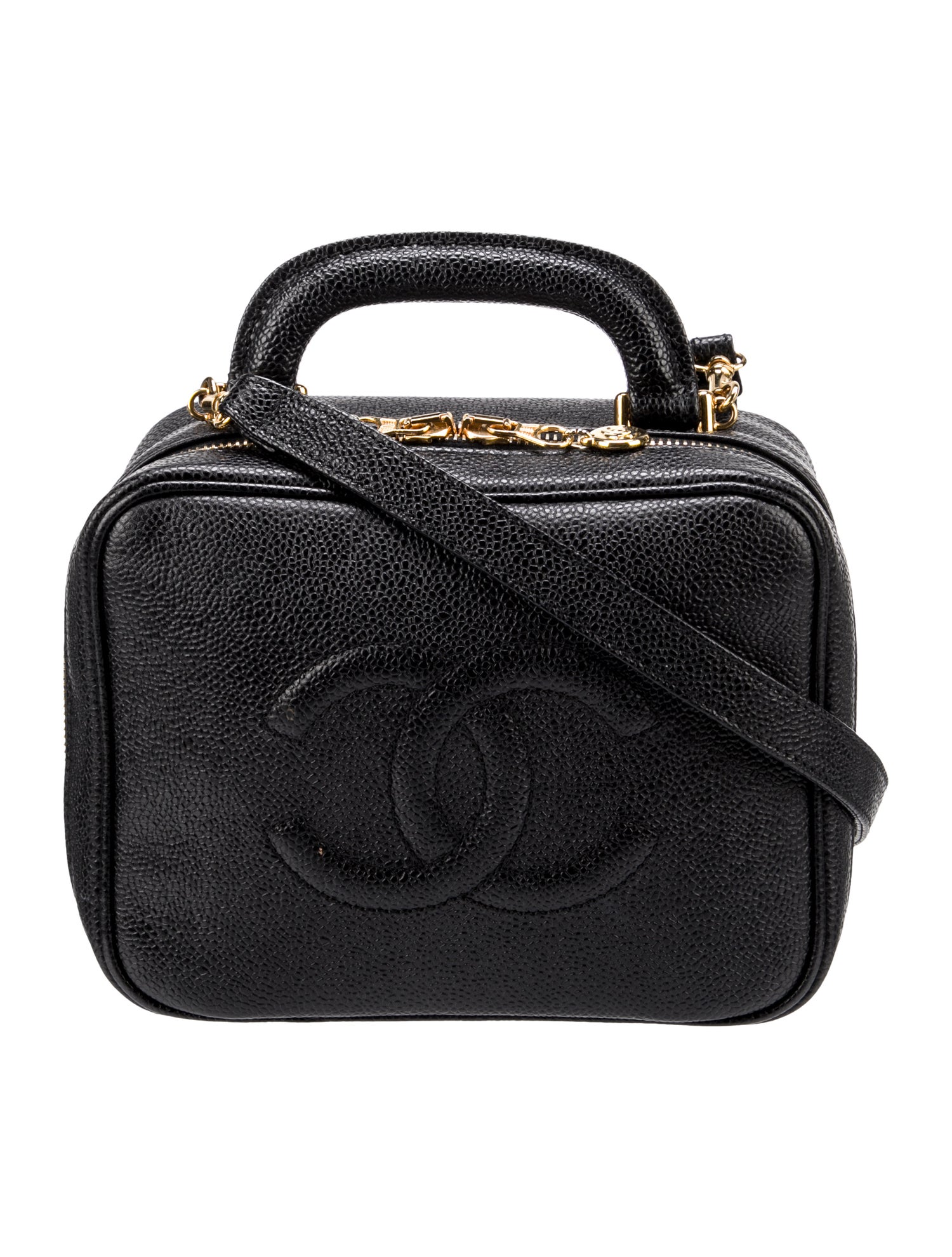 Chanel Timeless CC Vanity Case w/Strap - Black Crossbody Bags, Handbags ...