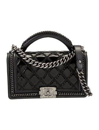 Chanel Medium Top Handle Boy Bag - Black Shoulder Bags, Handbags ...
