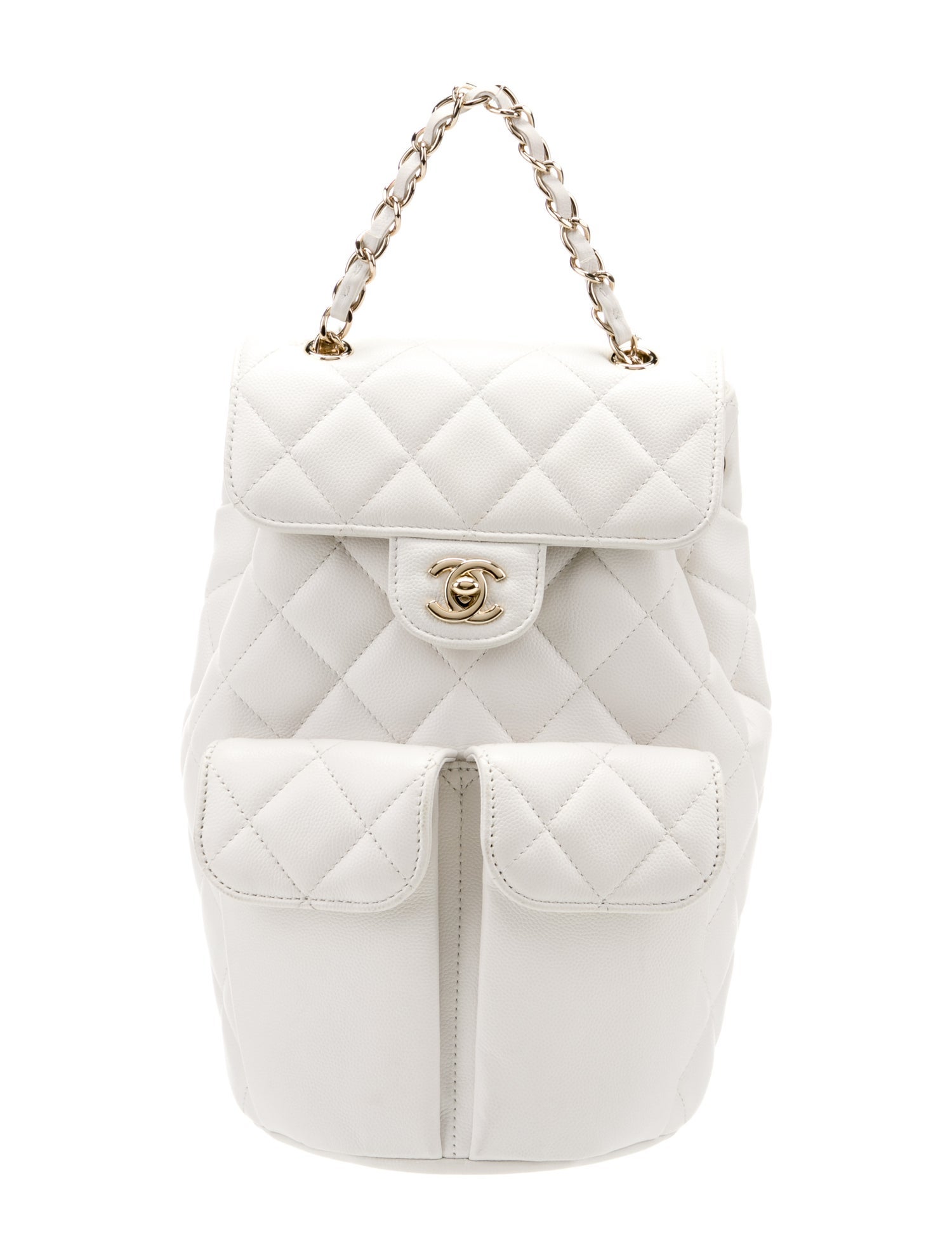 Chanel Quilted Drawstring Backpack - Neutrals Backpacks, Handbags ...