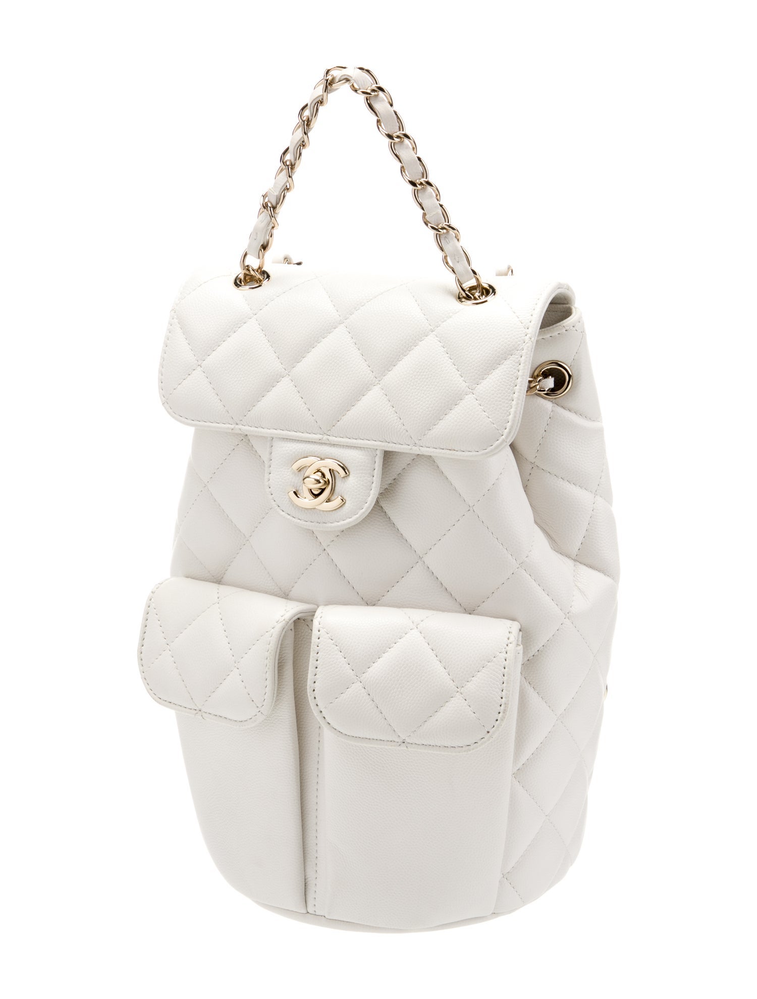 Chanel Quilted Drawstring Backpack - Neutrals Backpacks, Handbags ...