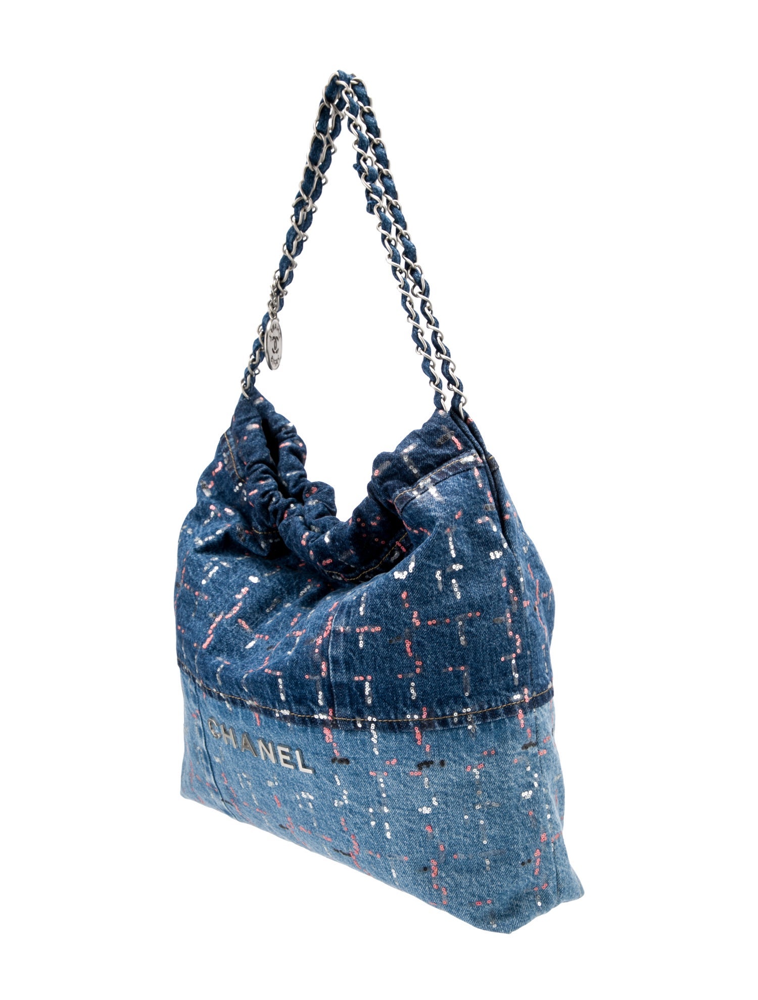 Chanel Sequin Denim Hobo 22 - Blue Hobos, Handbags - CHA1064702 | The ...