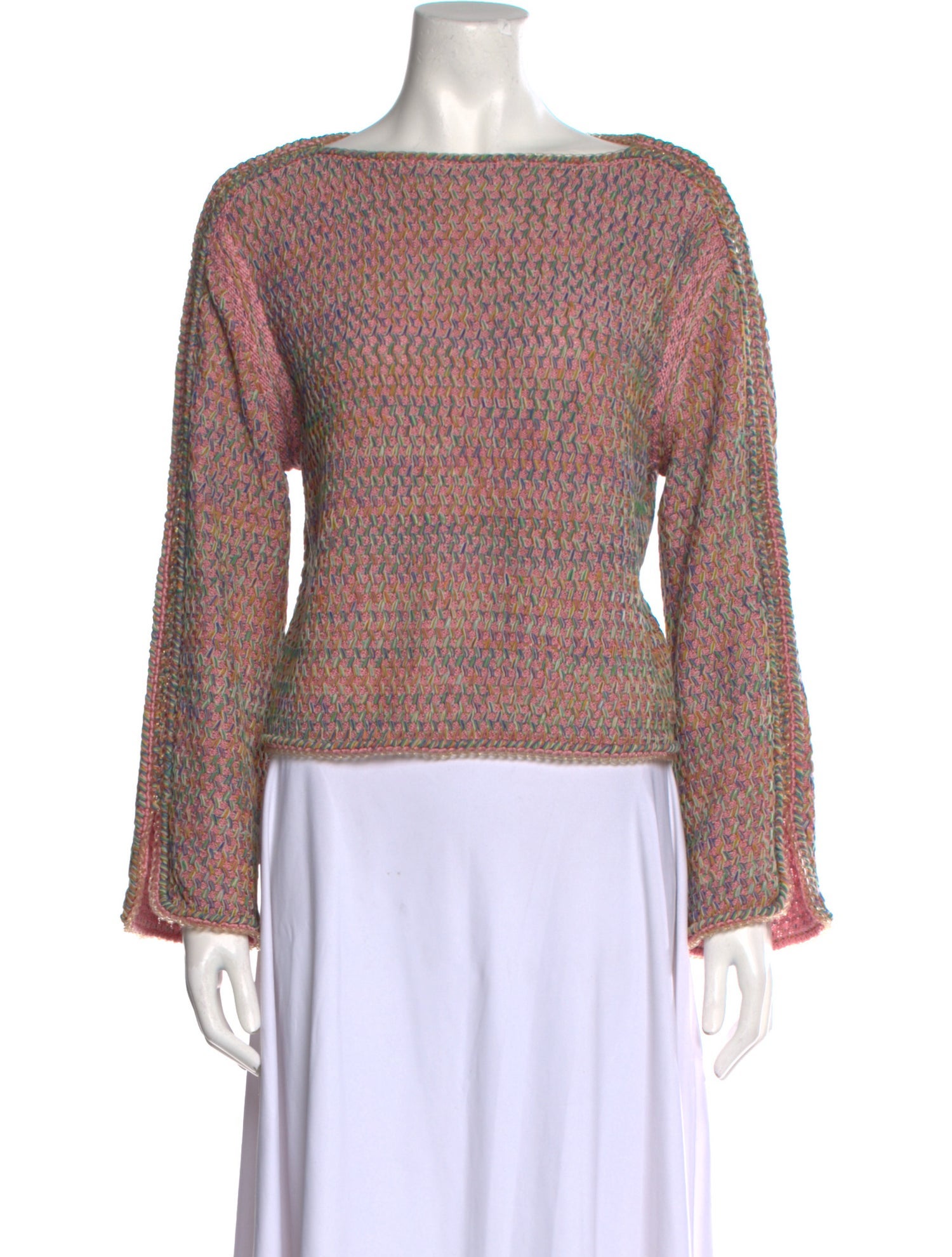 Chanel 2015 Striped Sweater - Pink Knitwear, Clothing - CHA1050050 ...