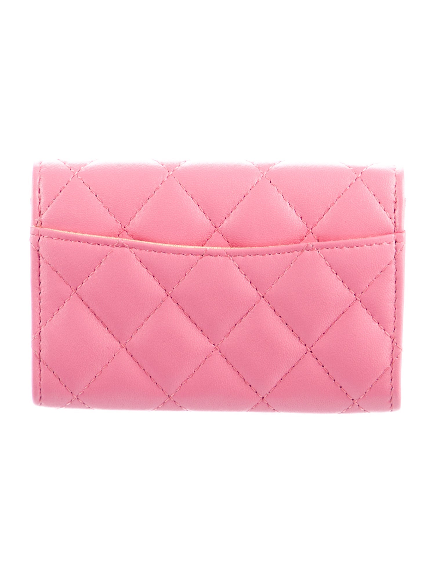 Chanel 2021 Interlocking CC Logo Compact Wallet - Pink Wallets ...