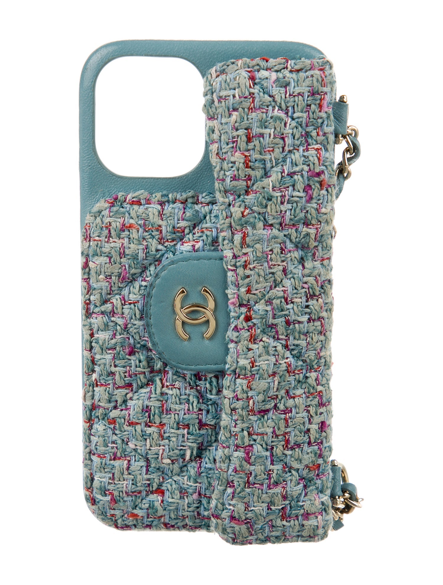 Chanel Pearl Crush iPhone 12 Case w/Chain - Burgundy Technology ...