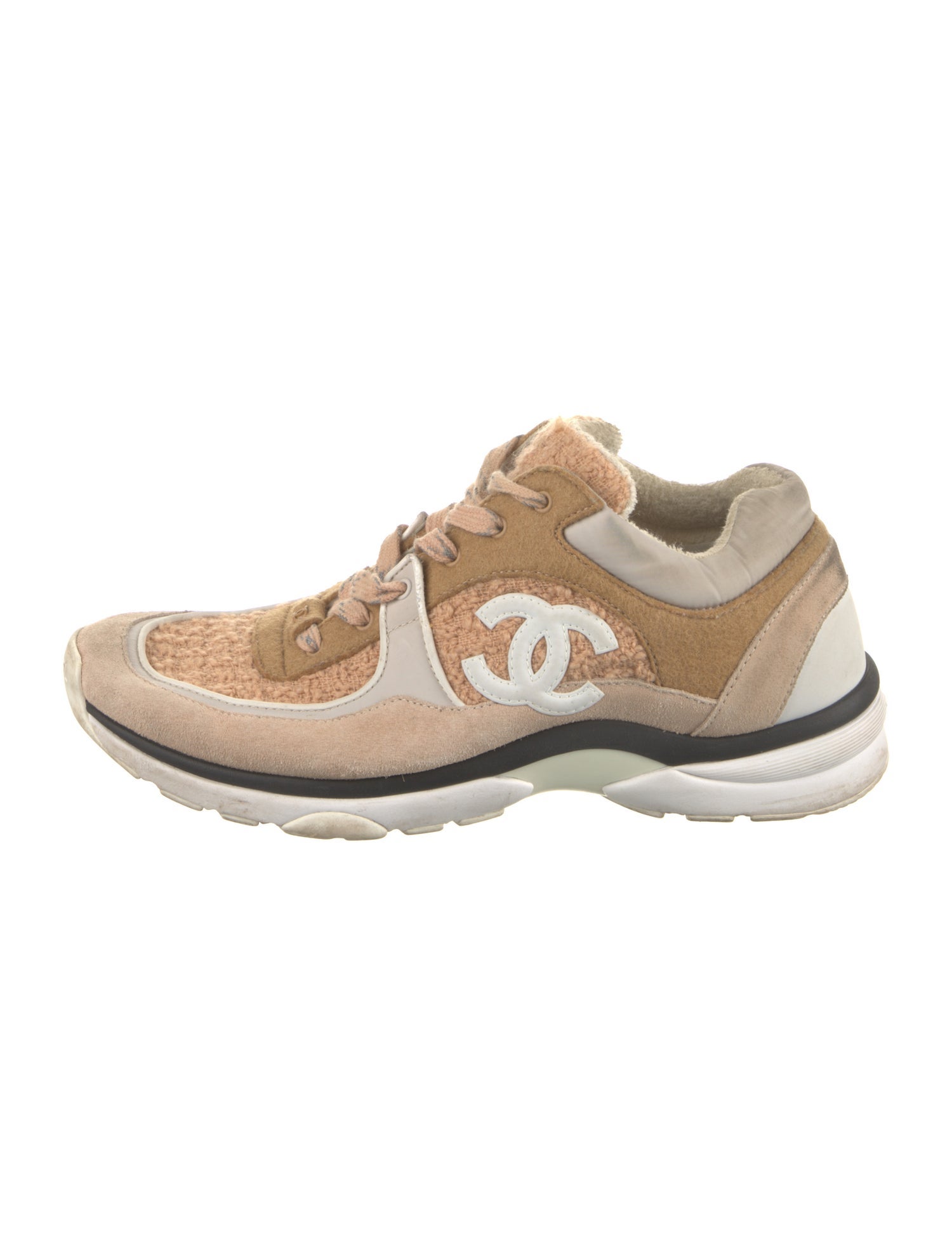 Chanel Interlocking CC Logo Sneakers - Neutrals Sneakers, Shoes ...