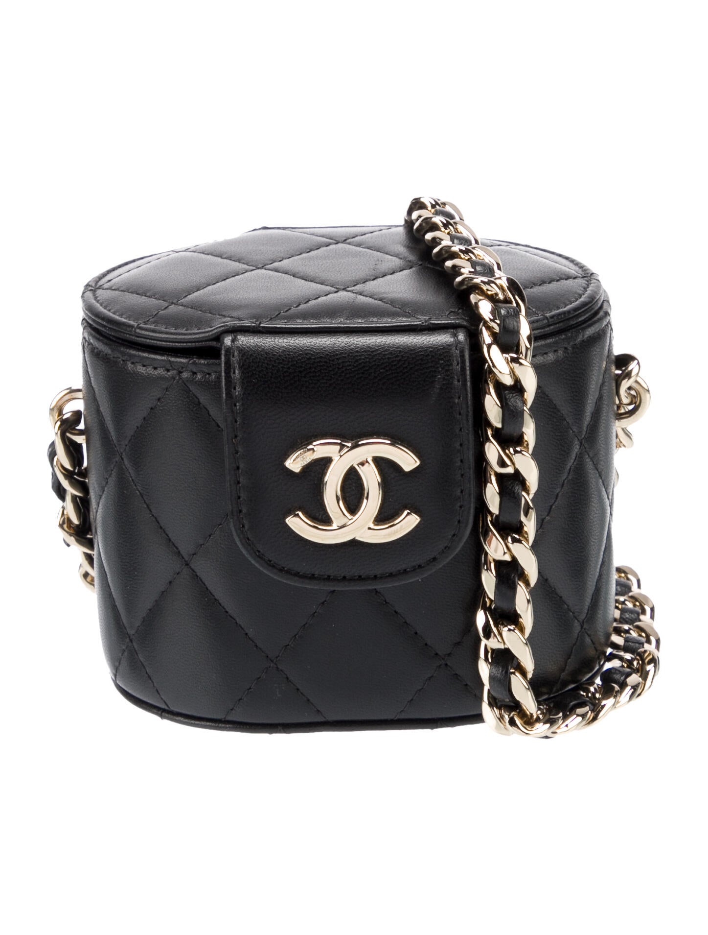 Chanel Mini Resin Elegant Chain Vanity Case - Black Mini Bags, Handbags ...