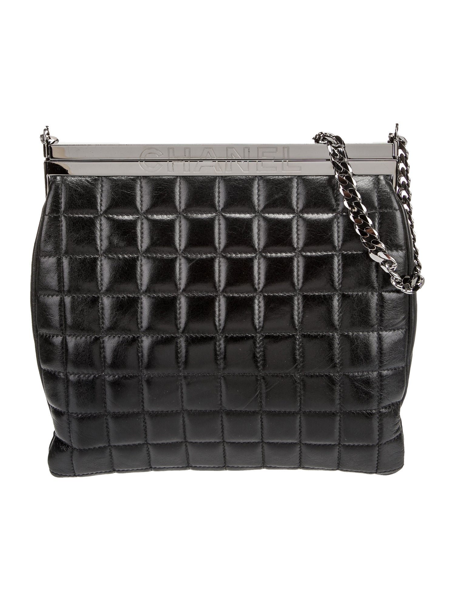 Chanel Square Quilt Frame Bag - Black Shoulder Bags, Handbags ...