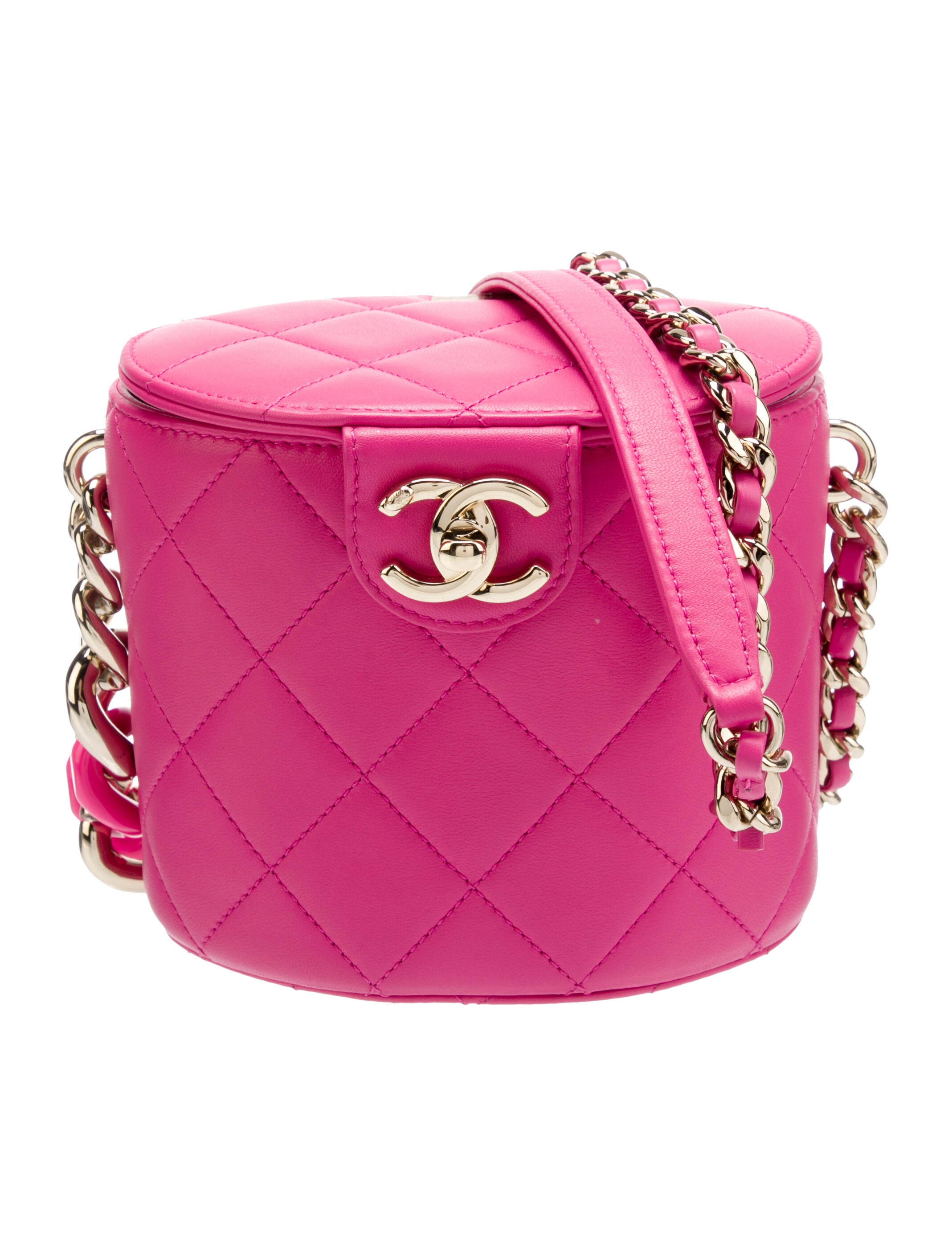 Chanel Elegant Chain Vanity Case - Pink Crossbody Bags, Handbags ...