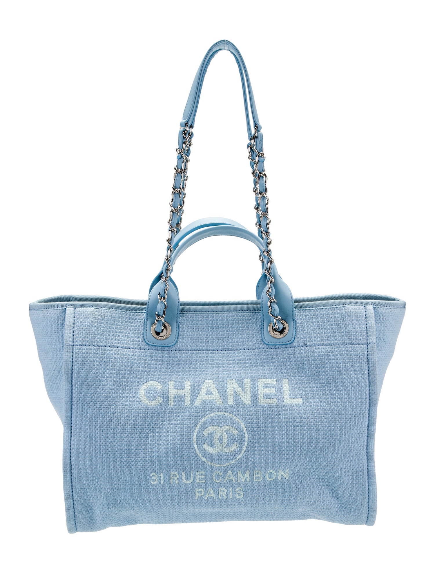 Chanel Medium Deauville Tote - Blue Totes, Handbags - CHA1069344 | The ...