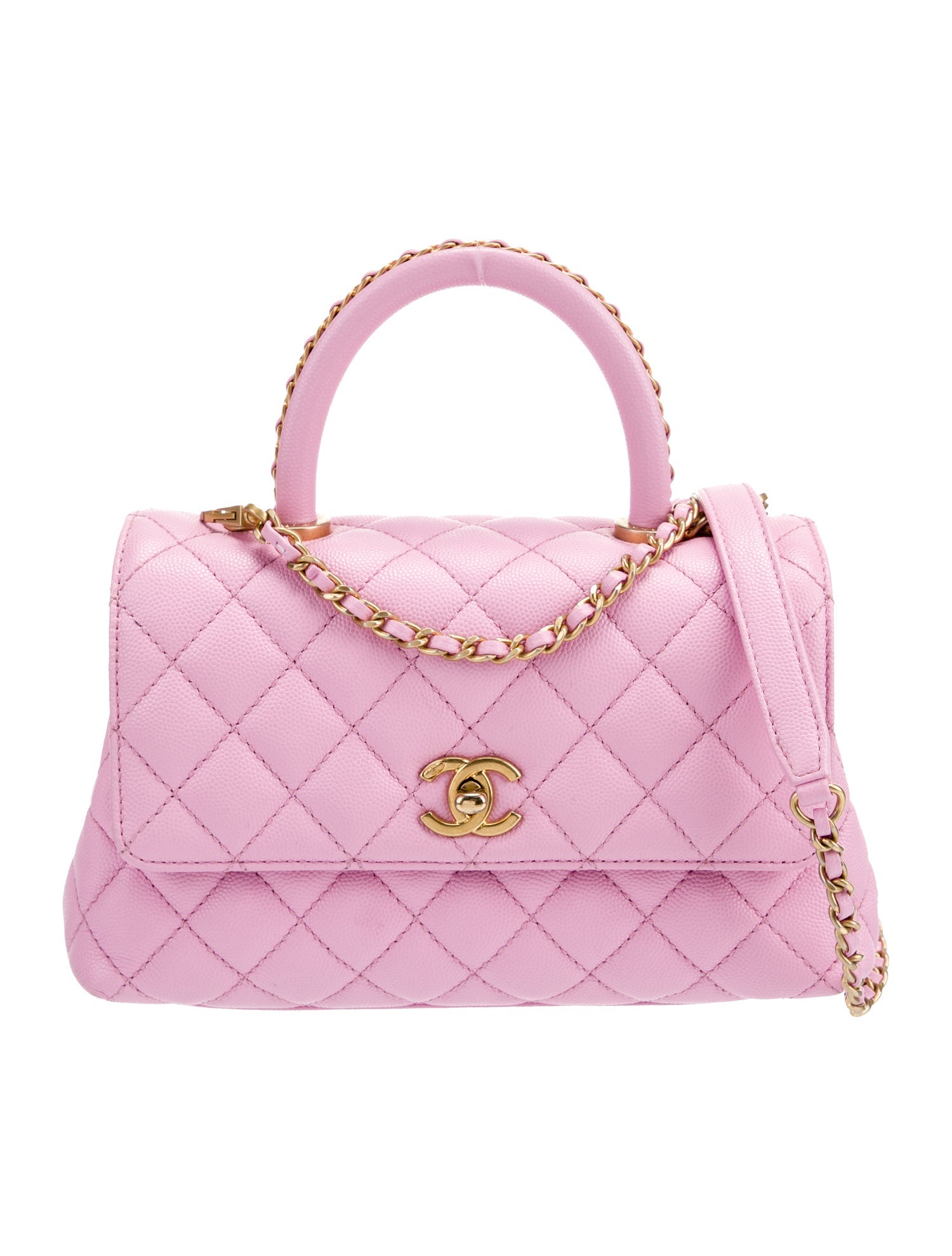 Chanel Mini Coco Handle Bag - Pink Handle Bags, Handbags - CHA1069371 ...