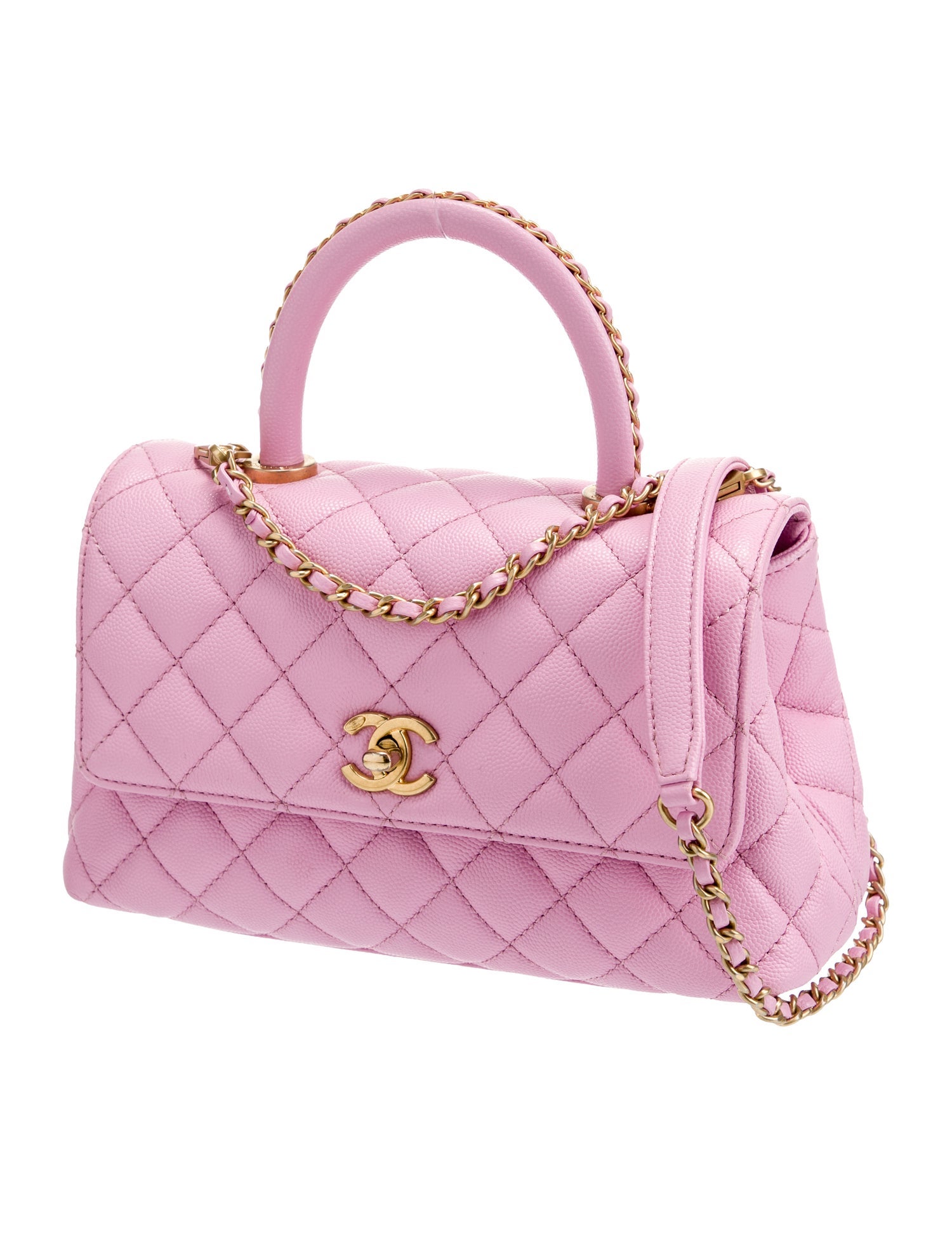 Chanel Mini Coco Handle Bag - Pink Handle Bags, Handbags - CHA1069371 ...