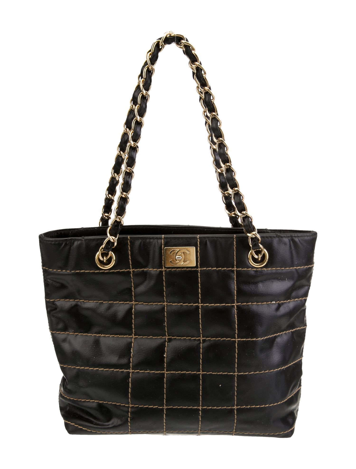 Chanel Wild Stitch Choco Bar Tote Bag - Black Totes, Handbags ...