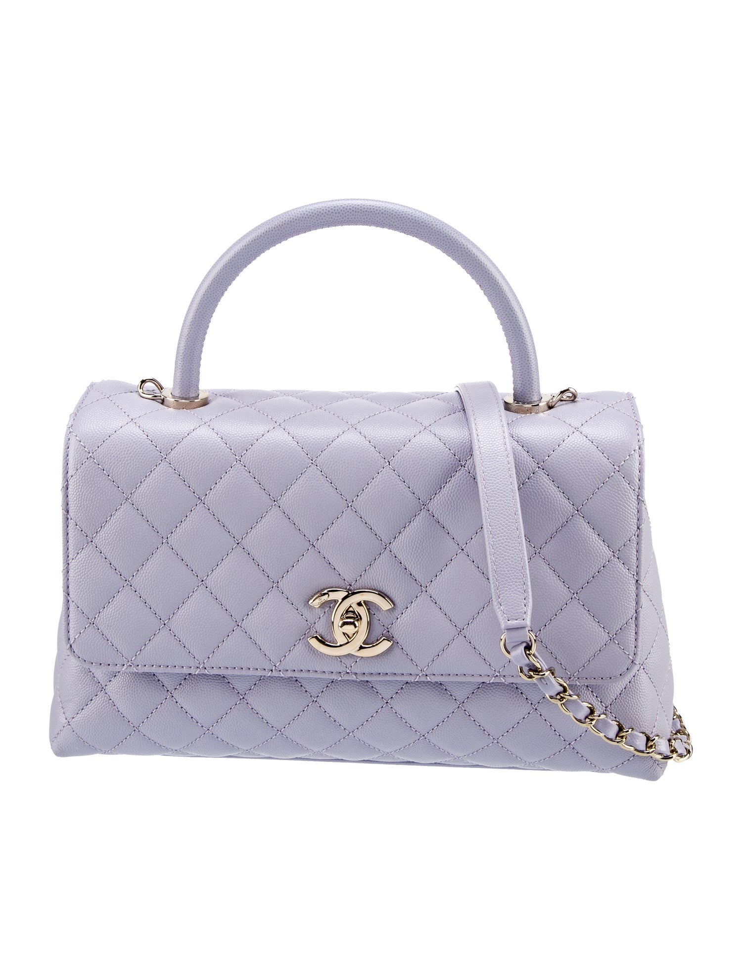 Chanel 2021 Small Coco Handle Bag - Purple Handle Bags, Handbags ...
