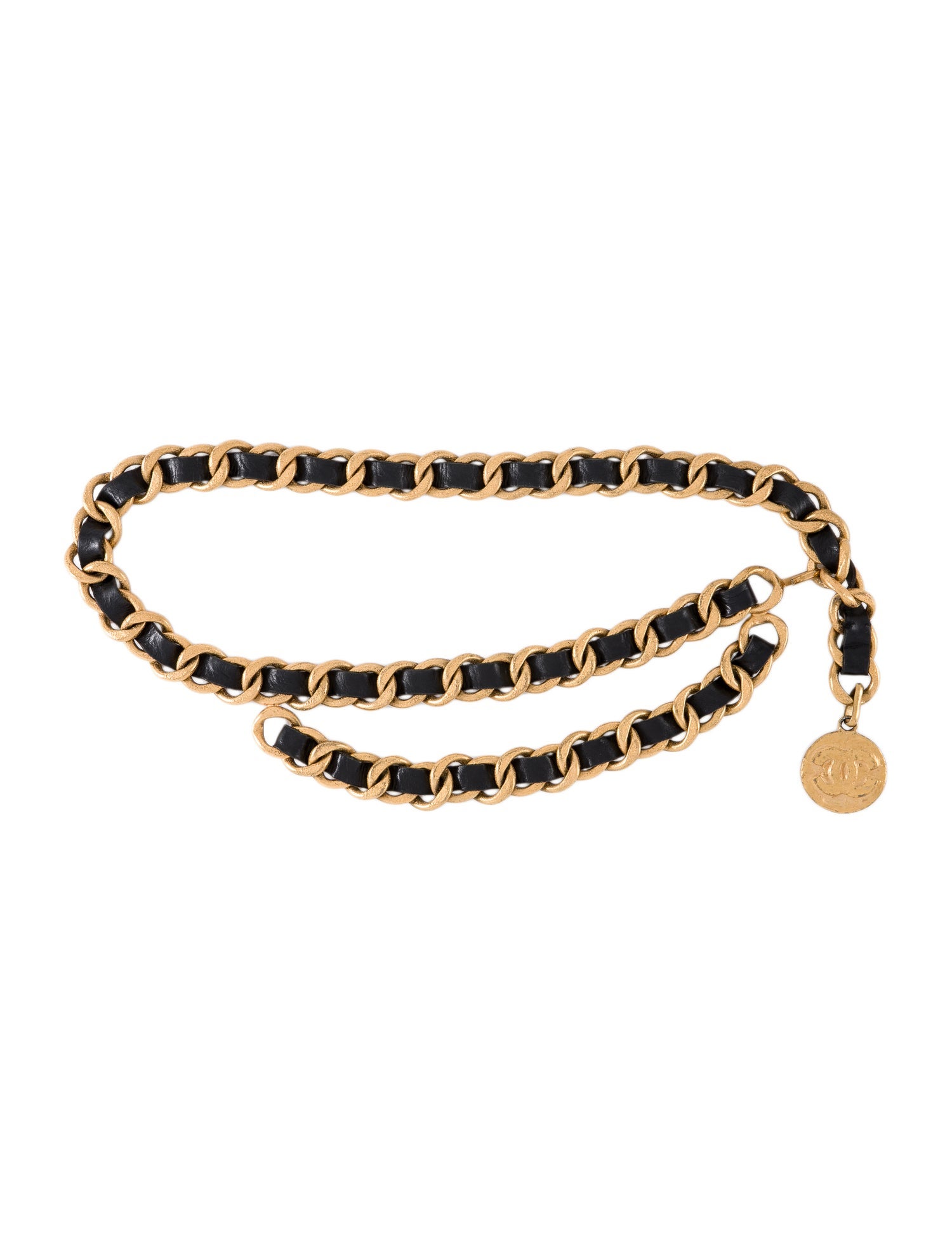 Chanel Vintage 1993 Chain-Link Belt - Black Belts, Accessories ...