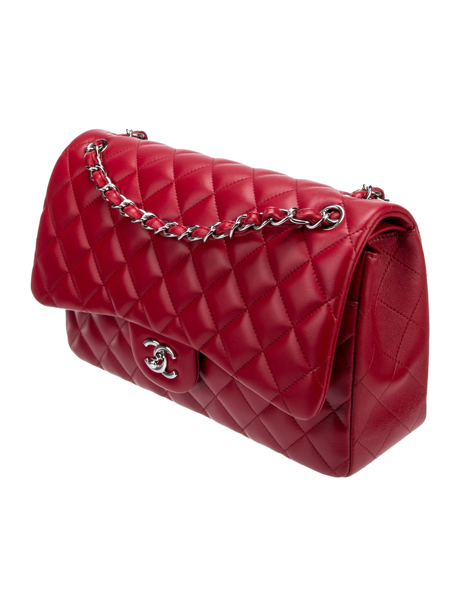 Chanel Classic E/W Flap Bag - Red Shoulder Bags, Handbags - CHA1091756 ...