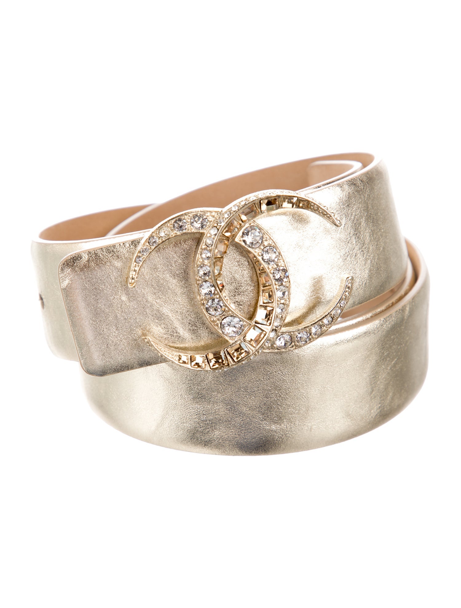 Chanel 2015 Interlocking CC Logo Belt - Metallic Belts, Accessories ...