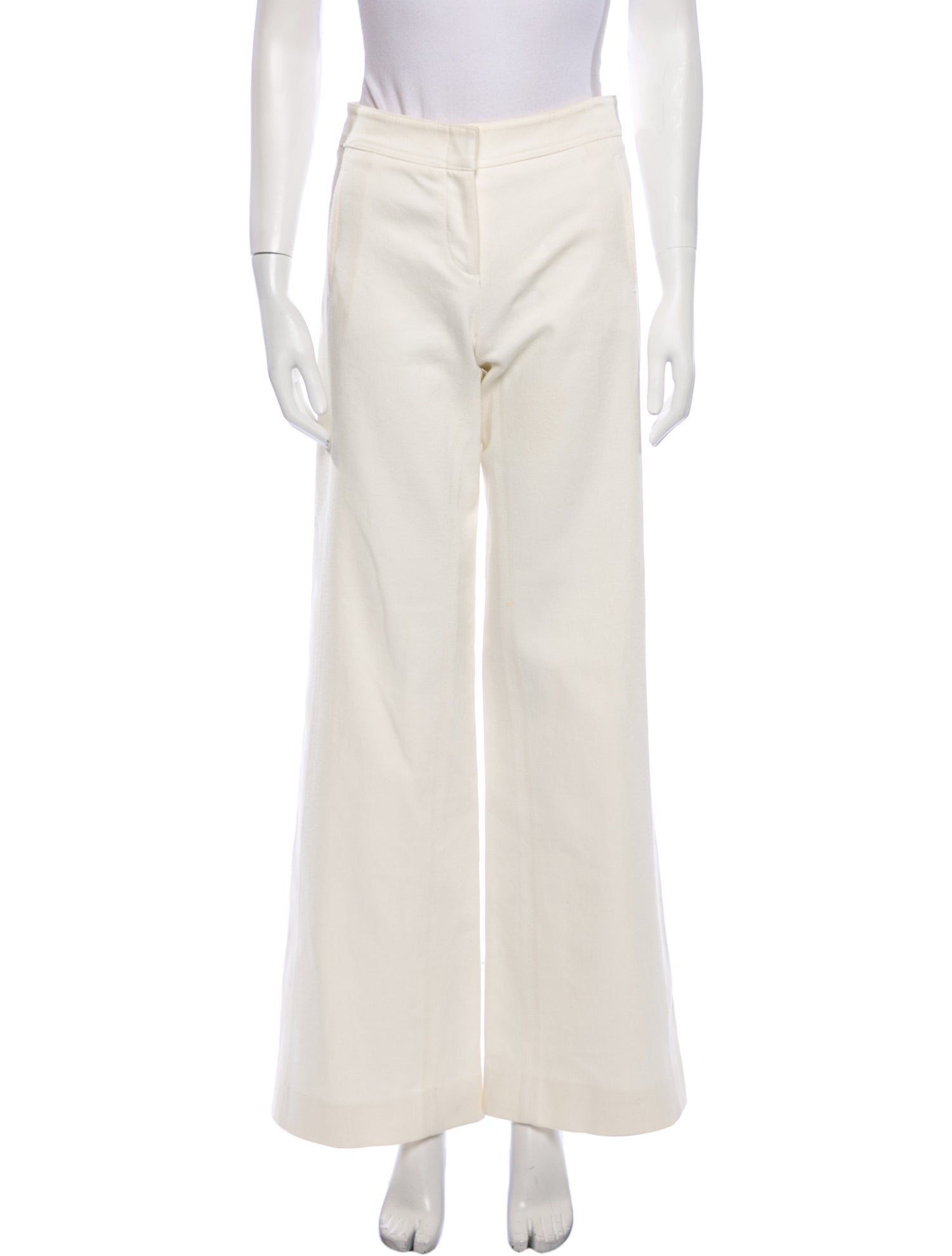 Chanel Vintage Wide Leg Pants - White, 10" Rise Pants, Clothing ...
