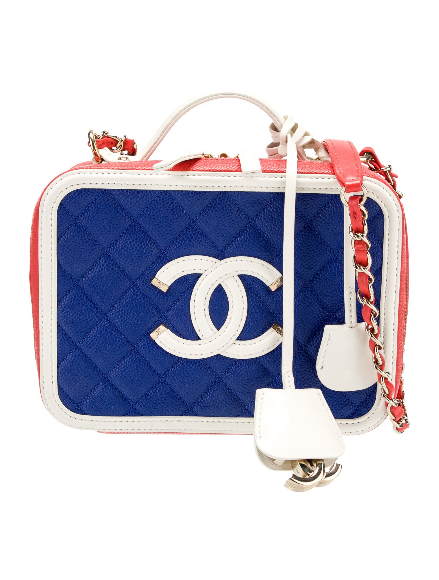 Chanel Small PVC Filigree Vanity Case - Pink Crossbody Bags, Handbags ...