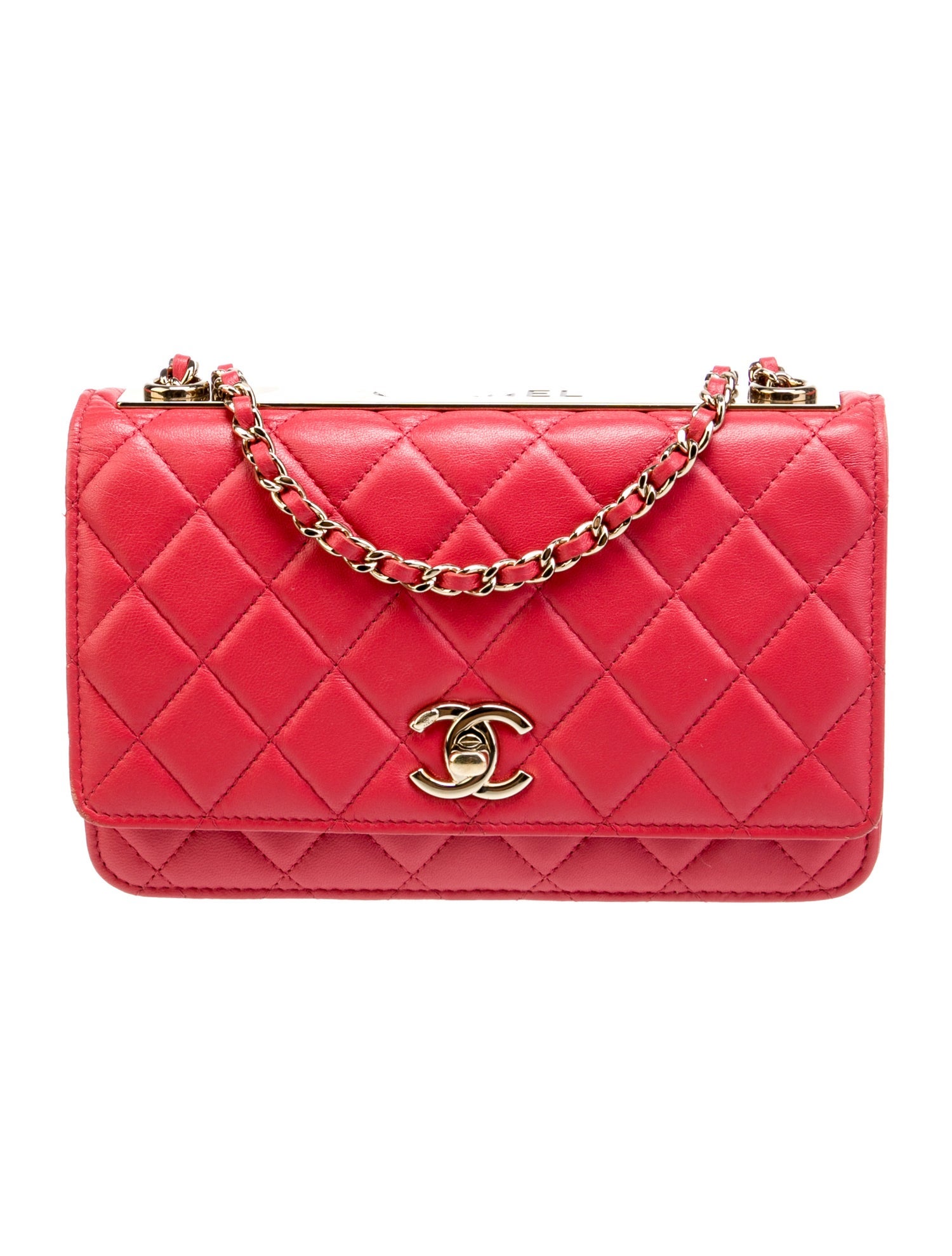 Chanel Trendy CC Wallet On Chain - Pink Crossbody Bags, Handbags ...