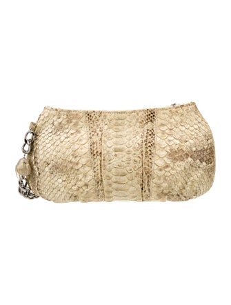 Chanel Agate-Trimmed Python Clutch - Neutrals Mini Bags, Handbags ...