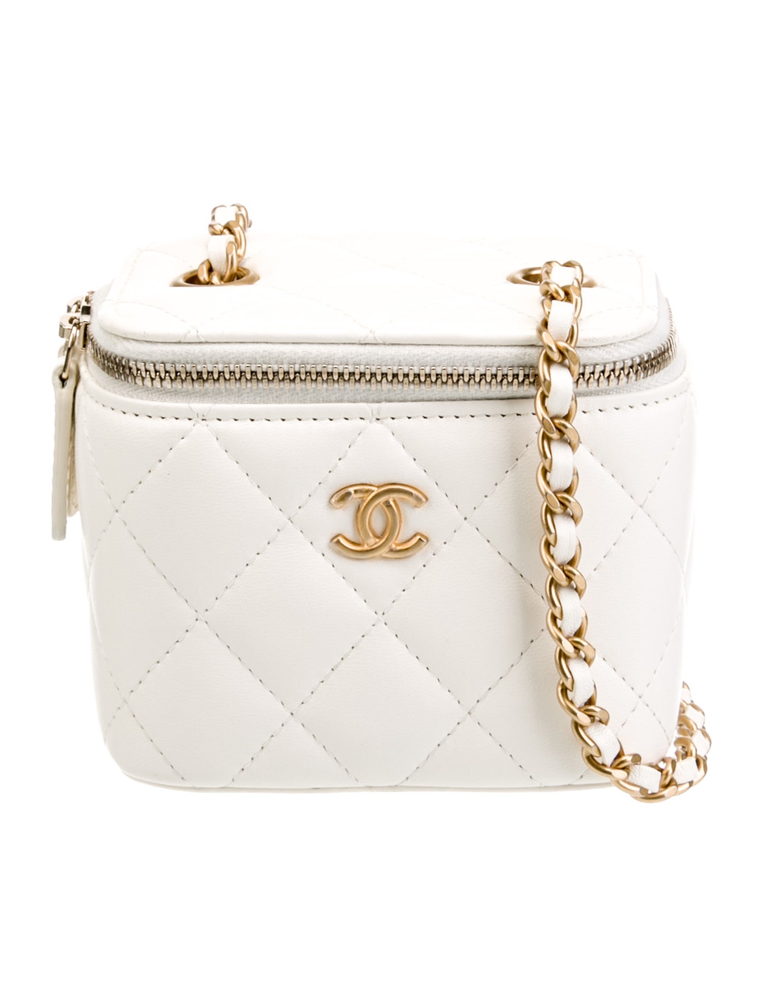 Chanel Small Quilted Vanity Case - Pink Crossbody Bags, Handbags ...