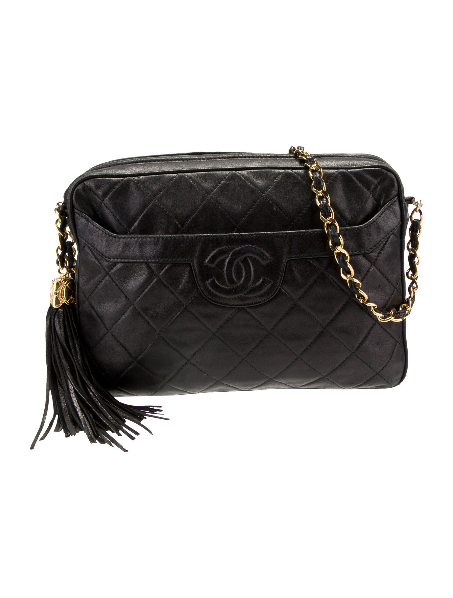 Chanel Small Quilted Tassel Camera Bag - Black Crossbody Bags, Handbags ...