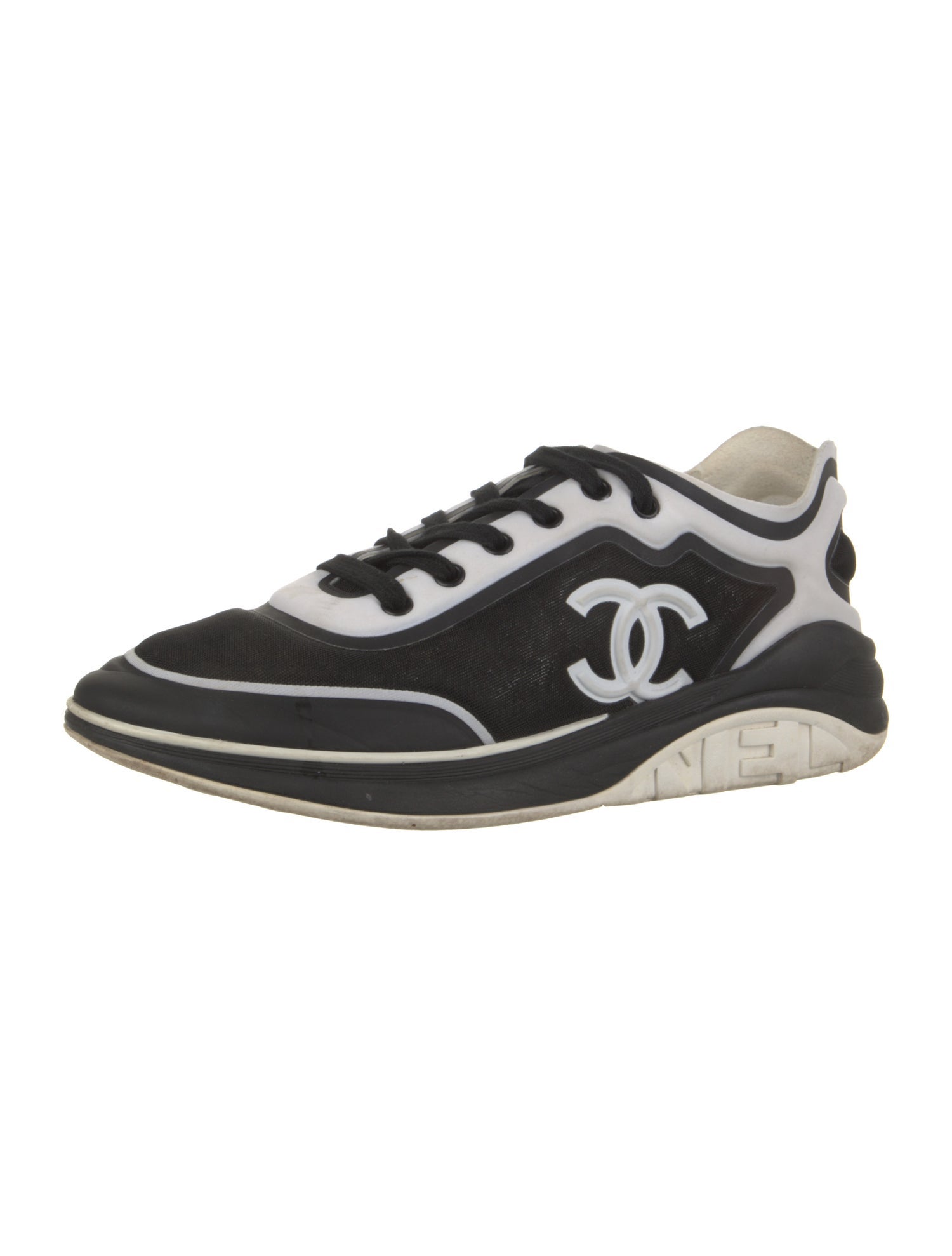 Chanel 2019 Interlocking CC Logo Sneakers - Blue Sneakers, Shoes ...