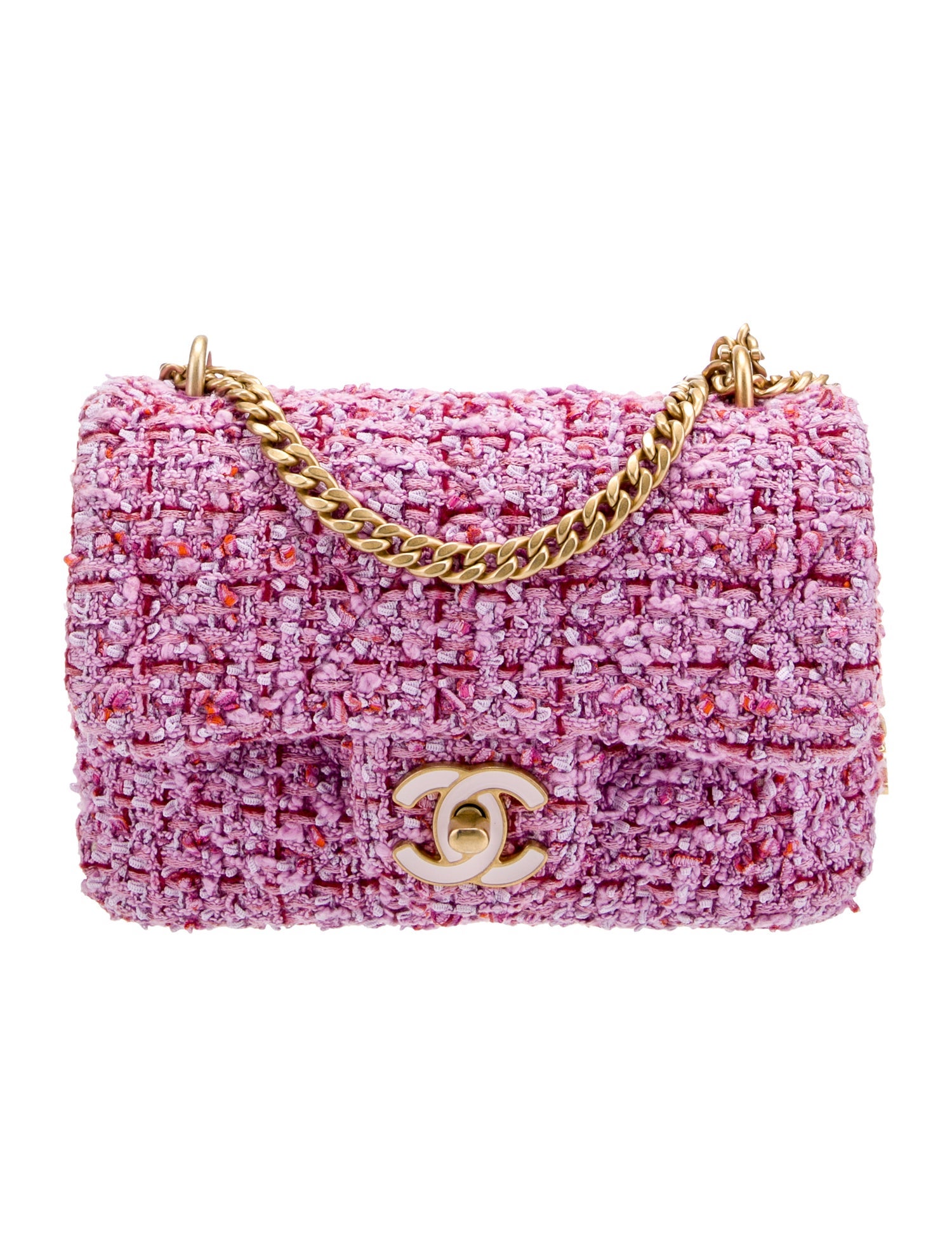 Chanel Rectangular Mini Classic Tweed Flap - Blue Crossbody Bags ...