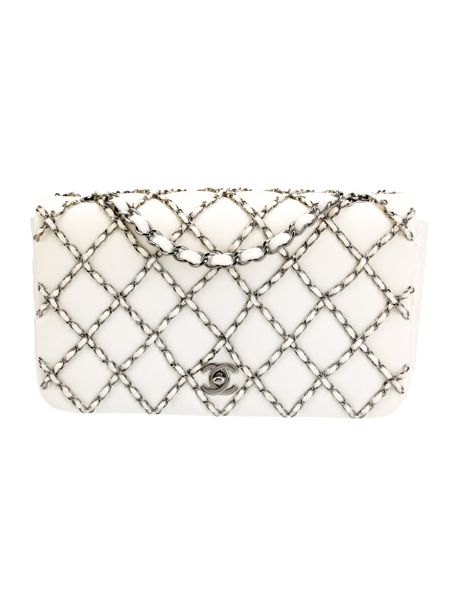Chanel Quilting Enchained Flap Bag - White Crossbody Bags, Handbags ...