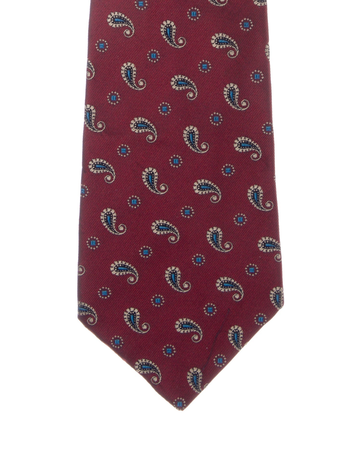 Chanel Silk Paisley Tie - Burgundy Ties, Suiting Accessories ...