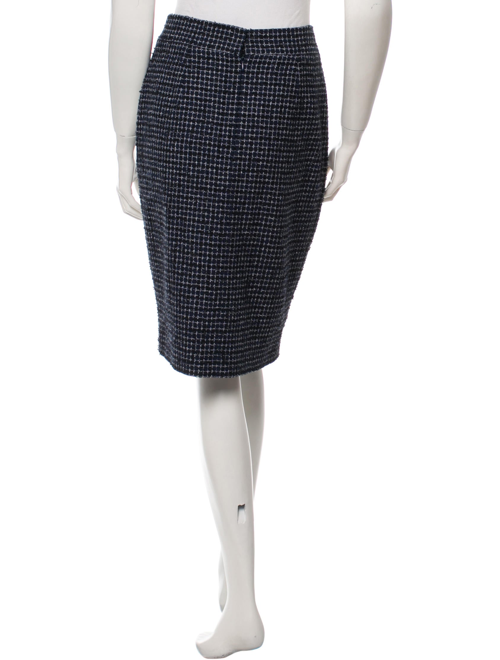 Chanel Tweed Pencil Skirt - Clothing - CHA108216 | The RealReal