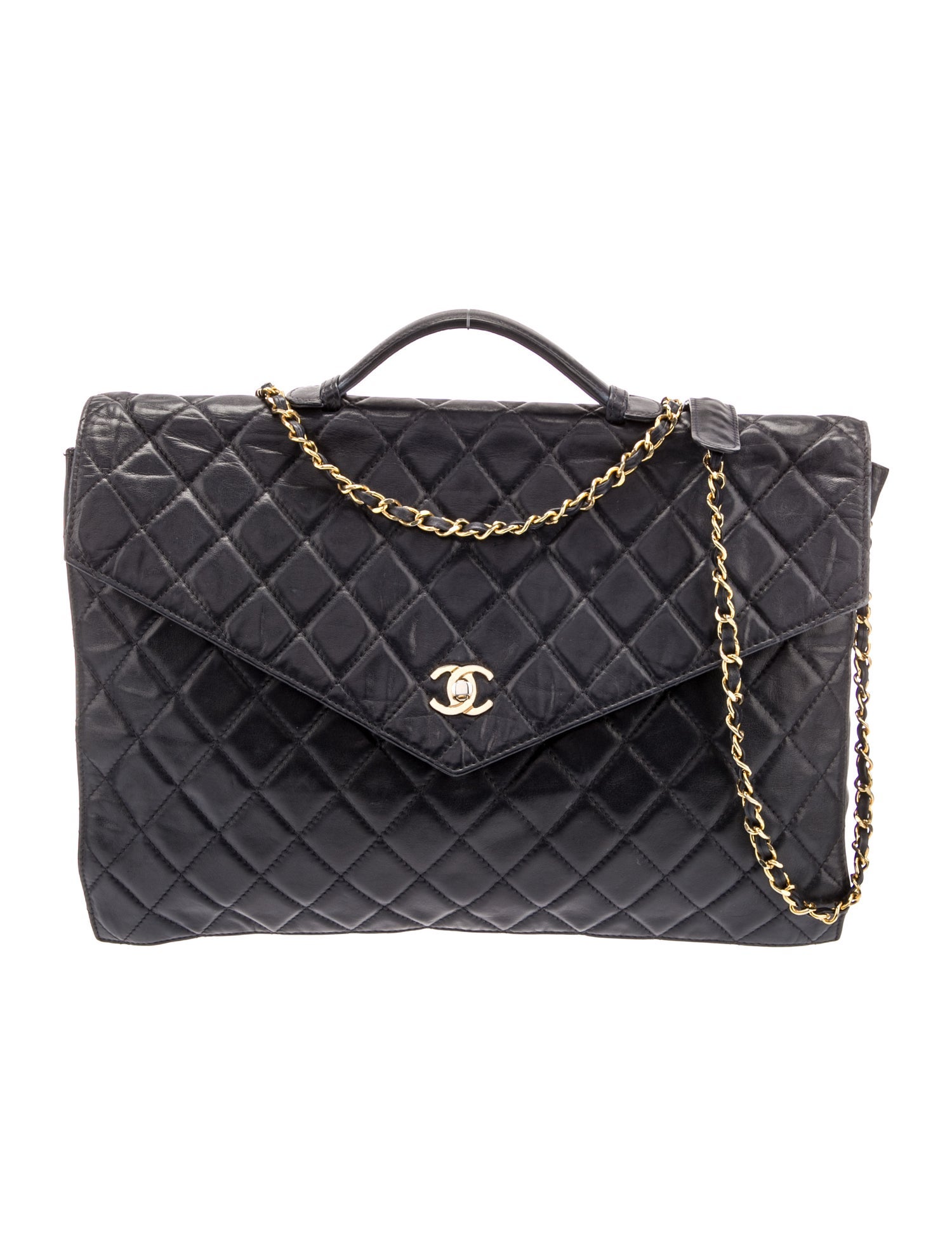 Chanel Chanel Quilted CC Briefcase - Black Totes, Handbags - CHA1085821 ...