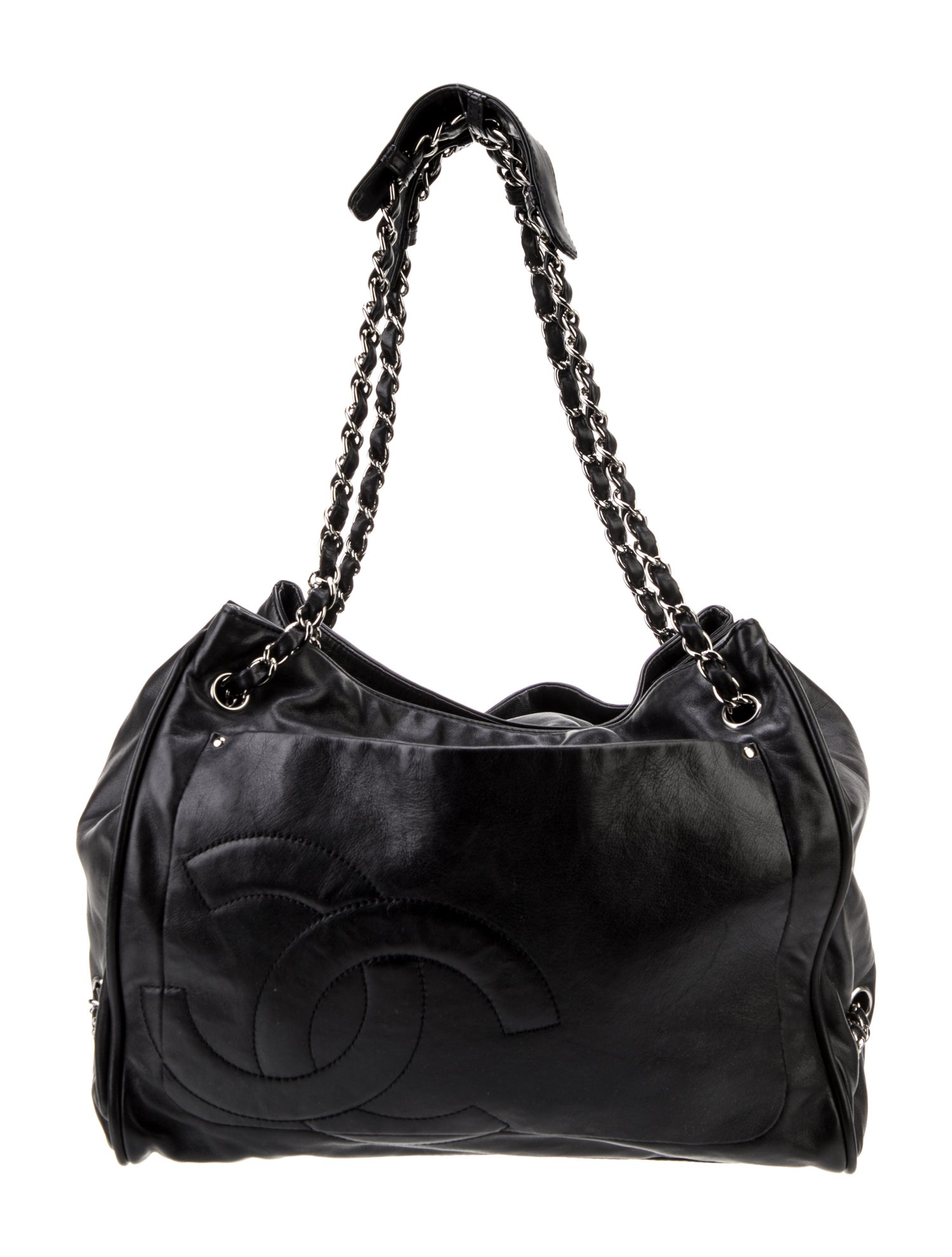 Chanel Diagonal Ligne Accordion Tote - Black Shoulder Bags, Handbags ...