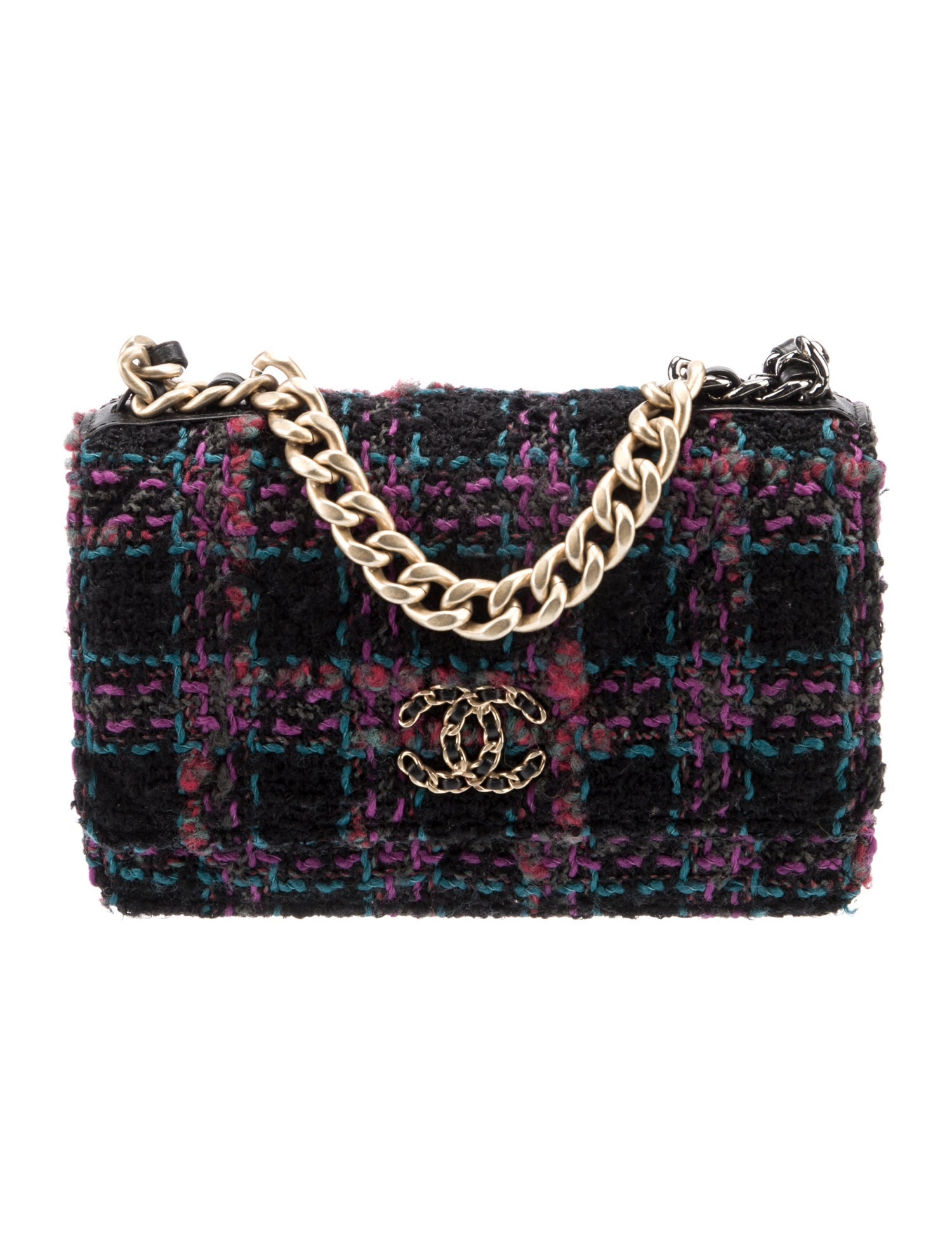Chanel Tweed 19 Wallet On Chain - Pink Crossbody Bags, Handbags ...