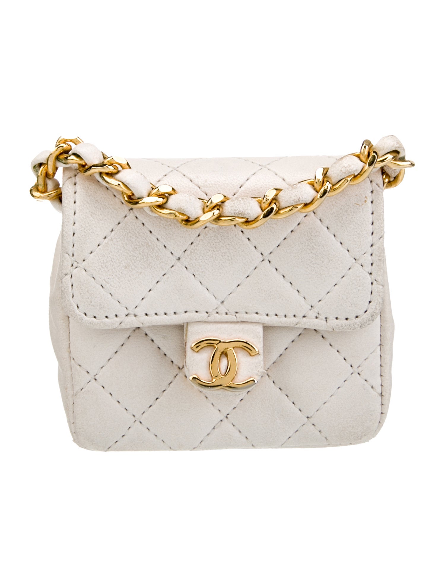 Chanel Micro Belt Bag Charm - White Mini Bags, Handbags - CHA1088228 ...